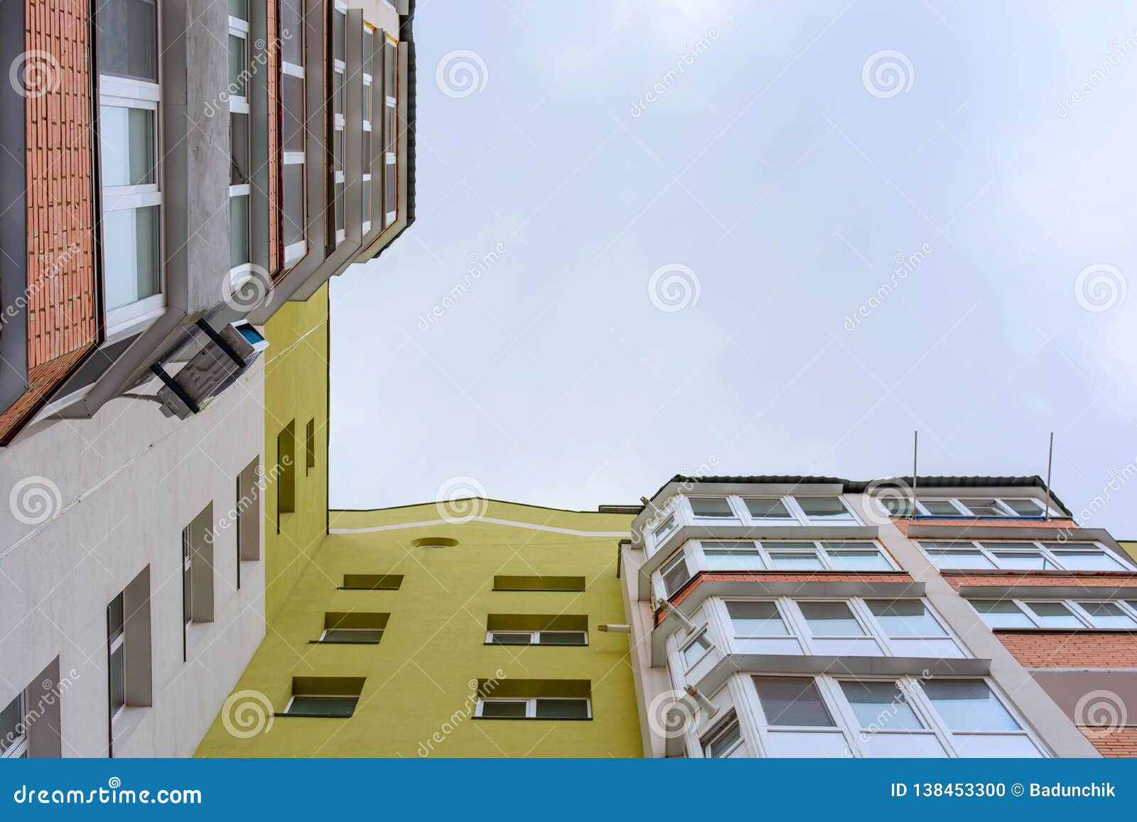 Photo of the Building Corner with Sky Stock Photo - Image of build ...