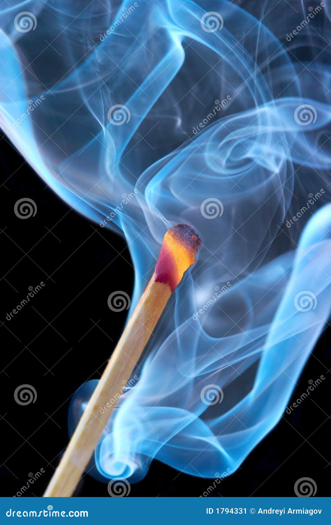 Photo of a Burning Match in a Smoke on a Black Bac Stock Image - Image ...
