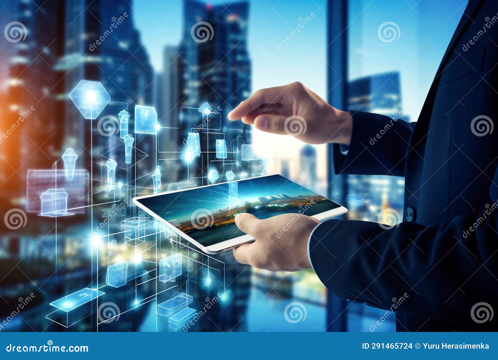 Photo of a Businessman Using a Digital Device in a Professional Setting ...