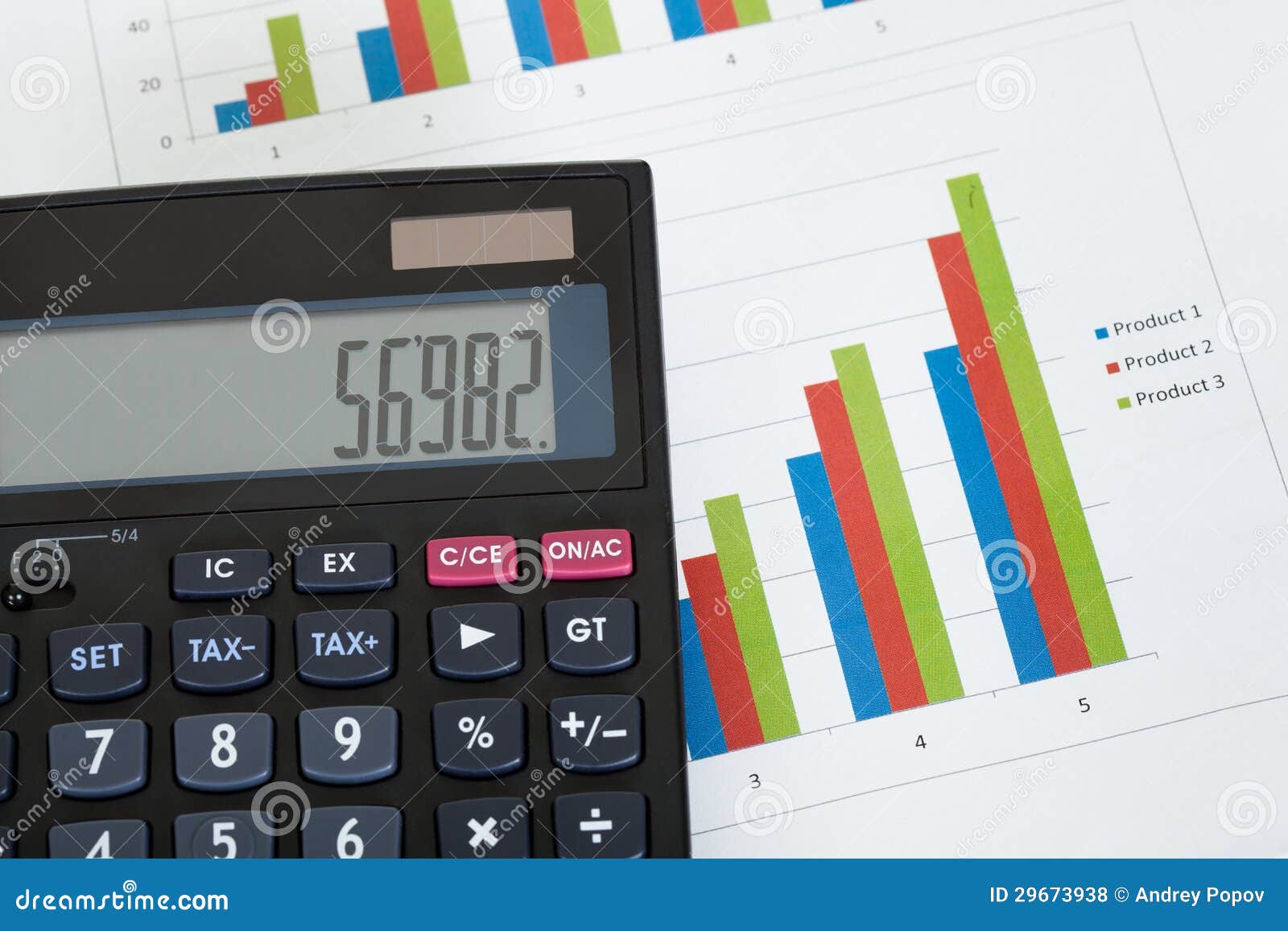 Photo Of Calculator And Growth Charts Stock Photography | CartoonDealer ...