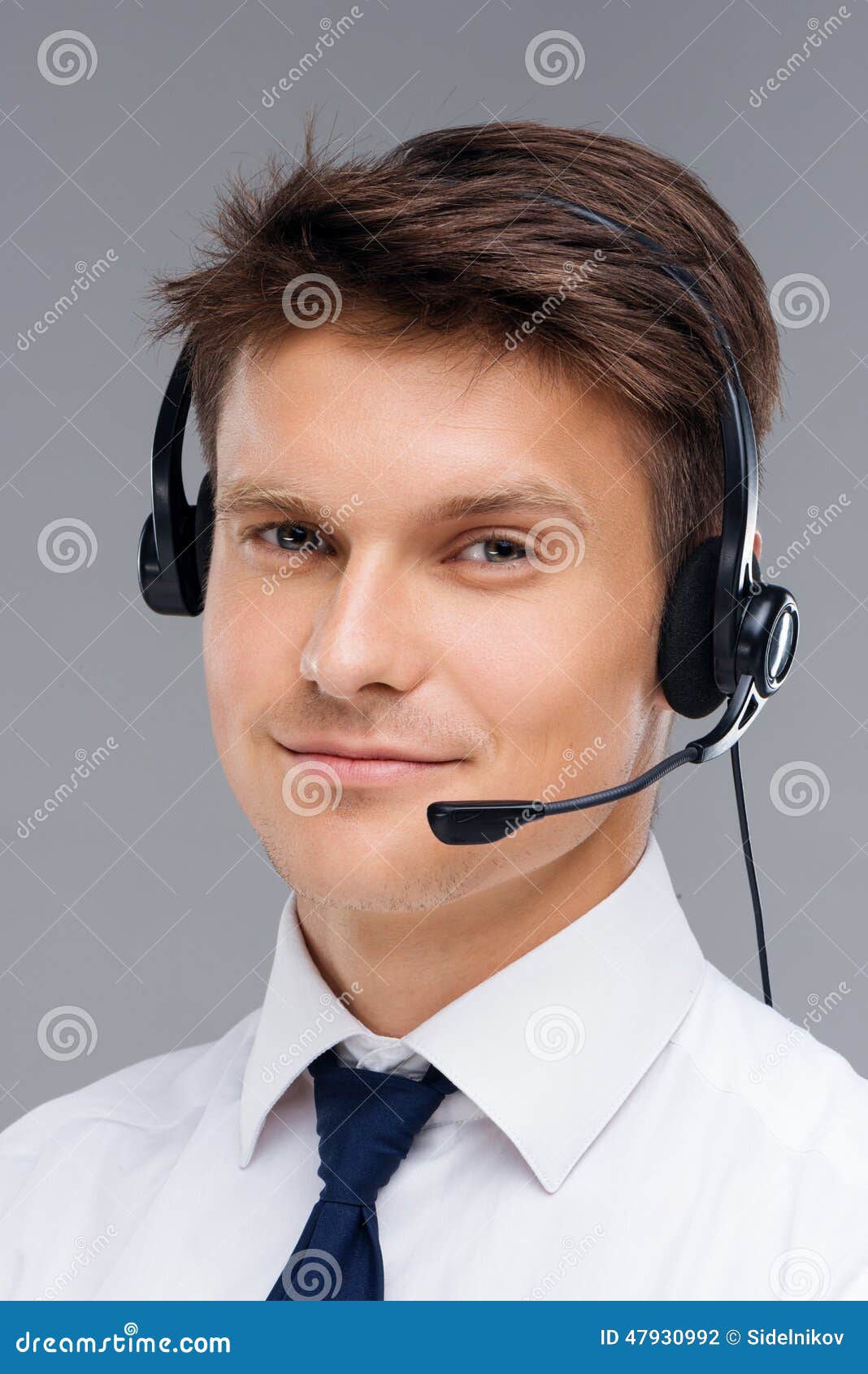 Photo of Call-center Worker Stock Photo - Image of creativity, collar ...