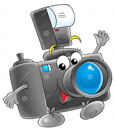 Photo camera stock illustration. Illustration of humor - 2212565