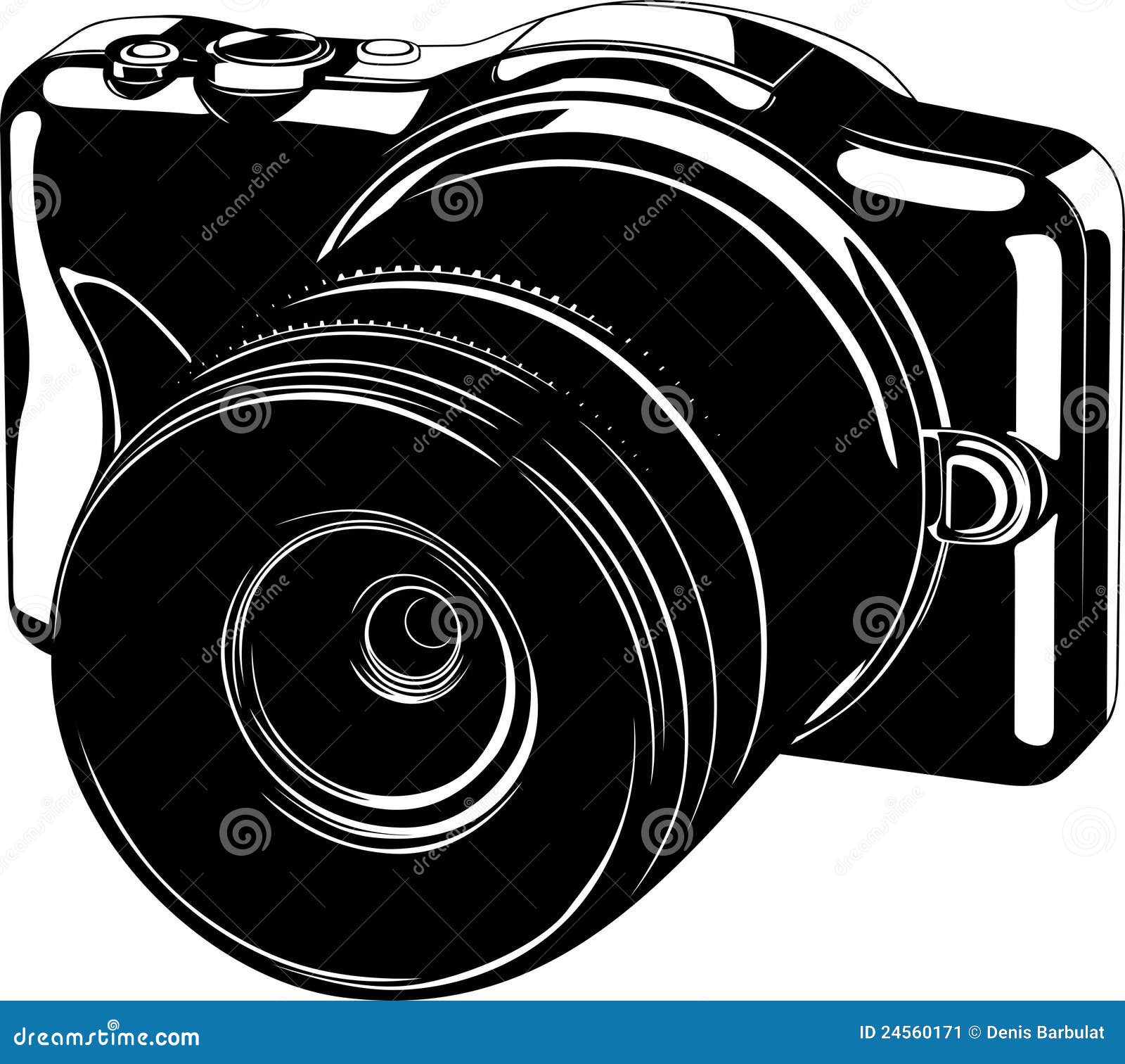 Photo camera stock vector. Illustration of vector, technology - 24560171