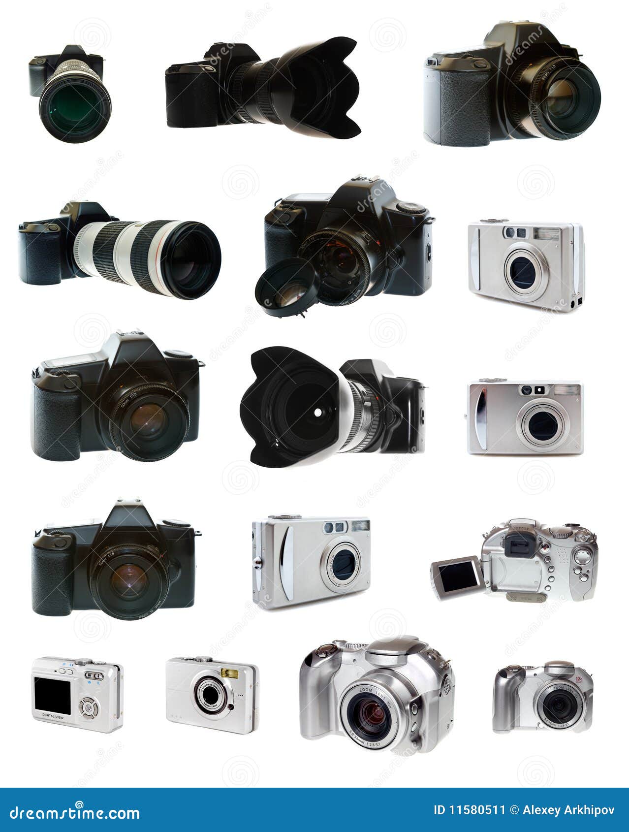 Photo camera big set stock image. Image of lens, shot - 11580511
