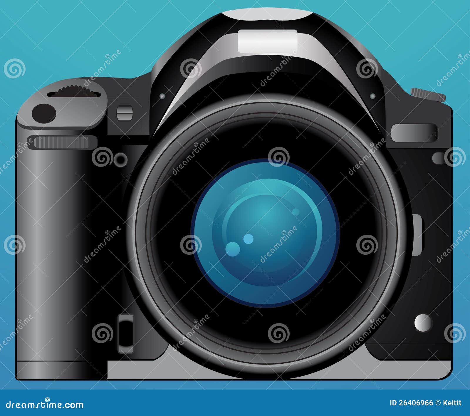 Photo Camera on Blue Background Stock Vector - Illustration of ...