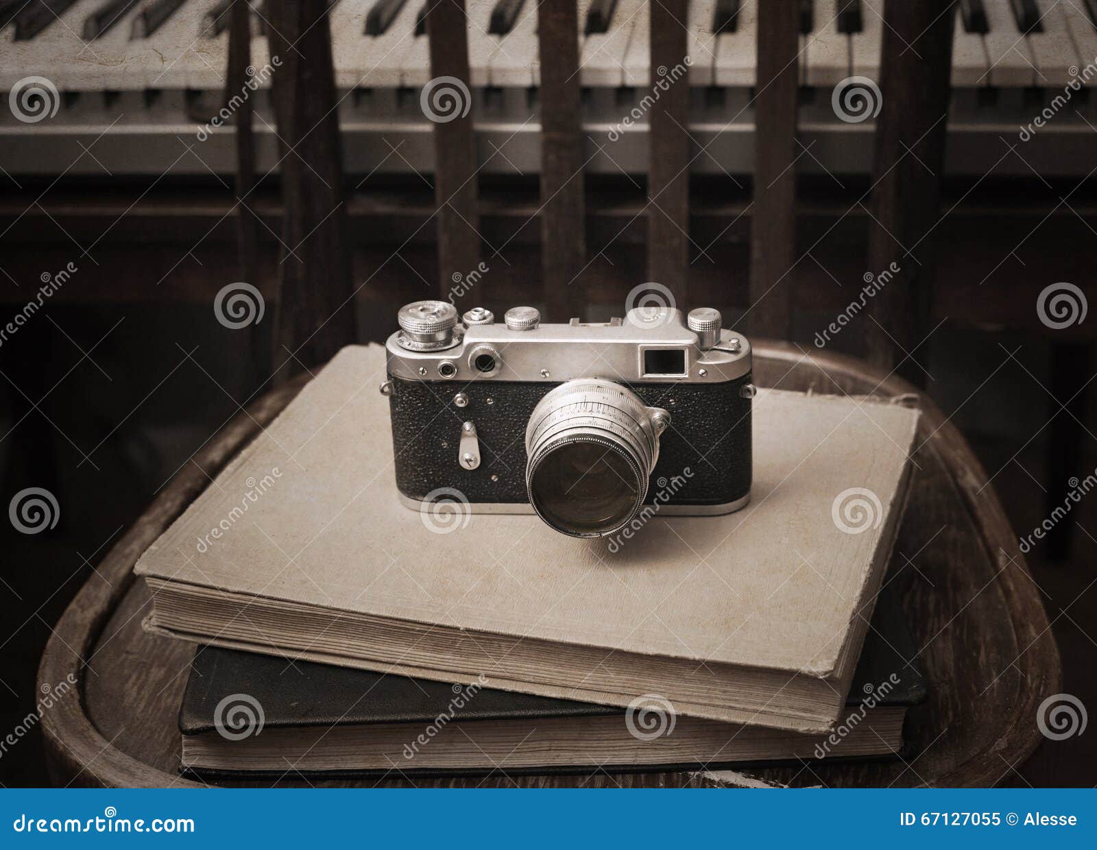 Photo-camera, books stock image. Image of inspiration - 67127055