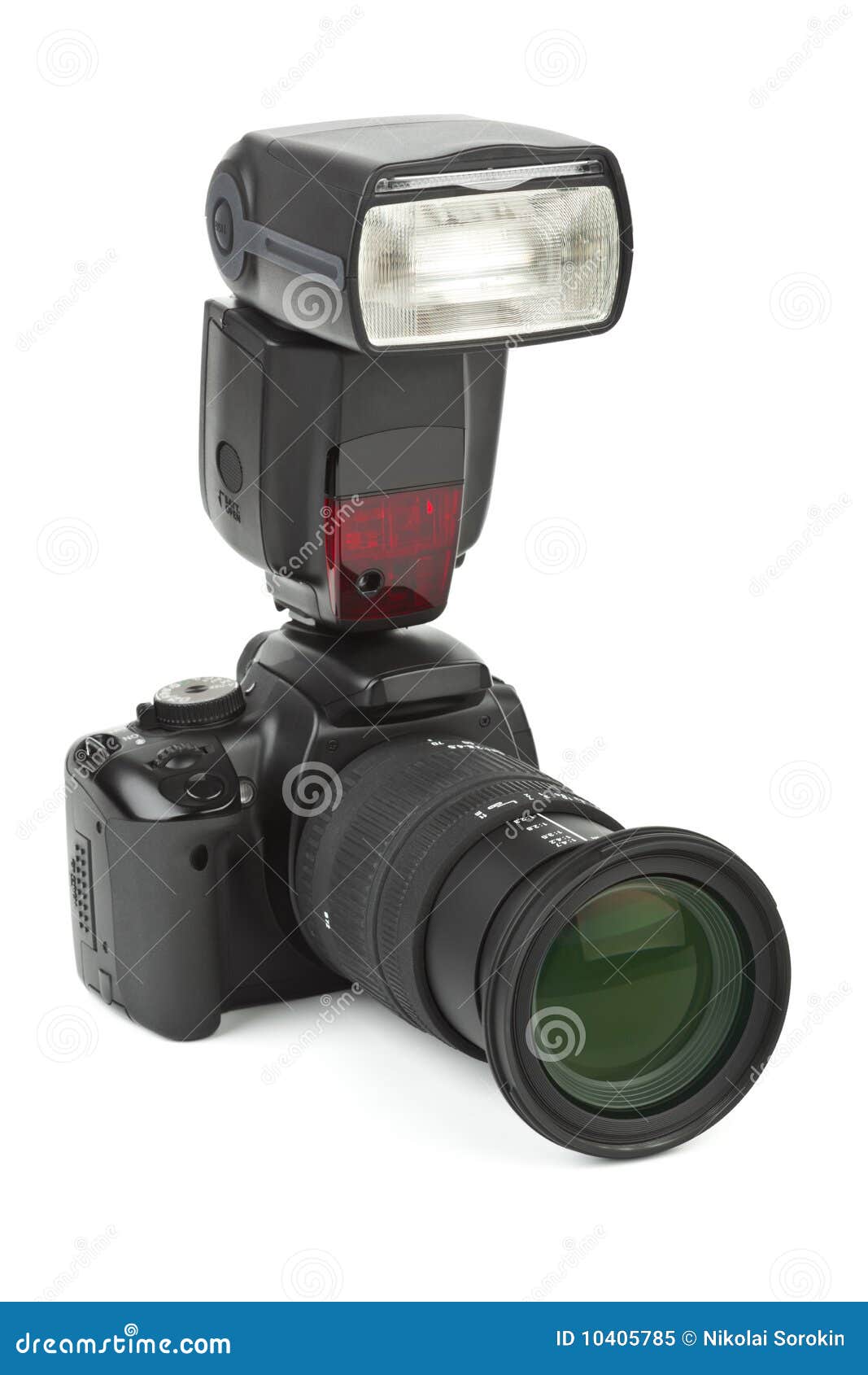 Photo camera and flash stock image. Image of accessory - 10405785