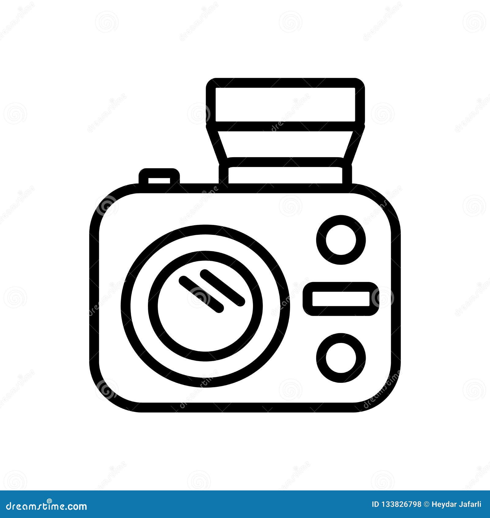 Photo Camera Flash Icon Vector Isolated on White Background, Photo ...