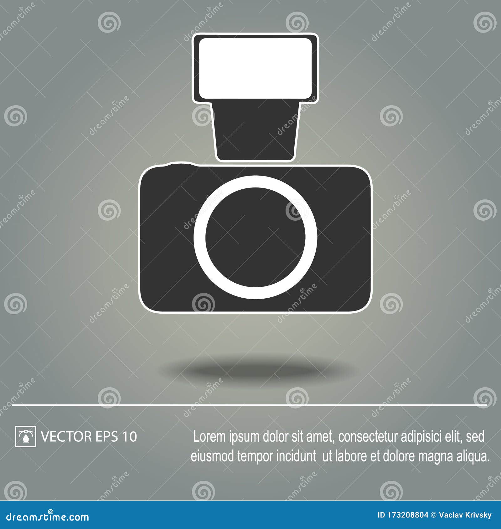 Photo Camera with Flash Vector Icon Eps 10 Stock Vector - Illustration ...