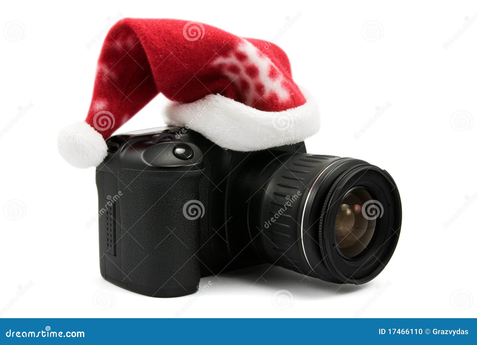 Photo Camera with Hat of Santa Stock Photo - Image of modern, festive ...