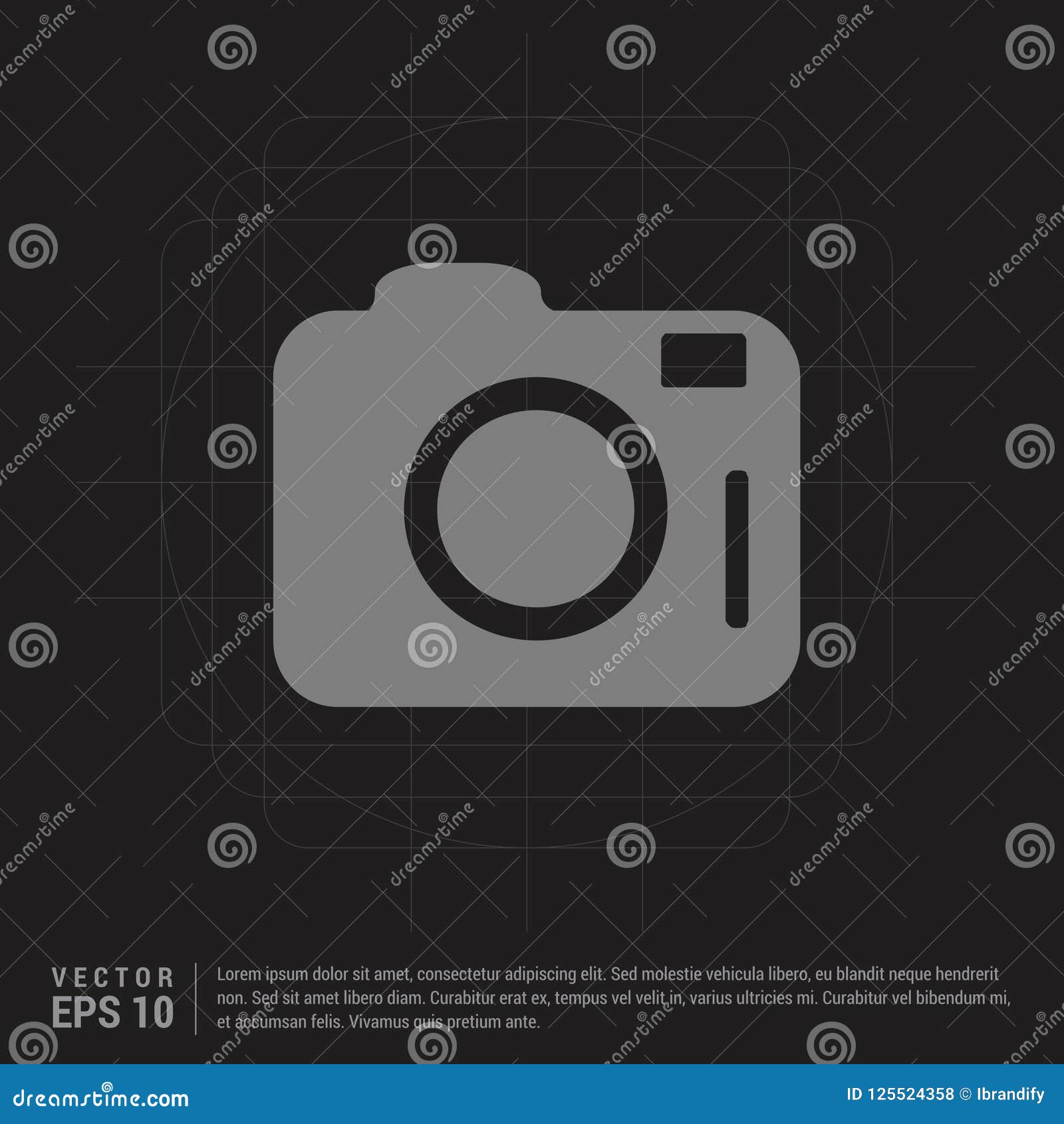 Photo Camera Icon - Black Creative Background Stock Vector ...