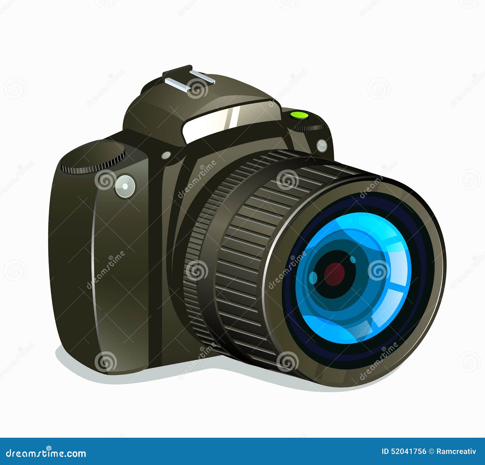 Photo Camera Icon Side View on White Background Stock Vector ...
