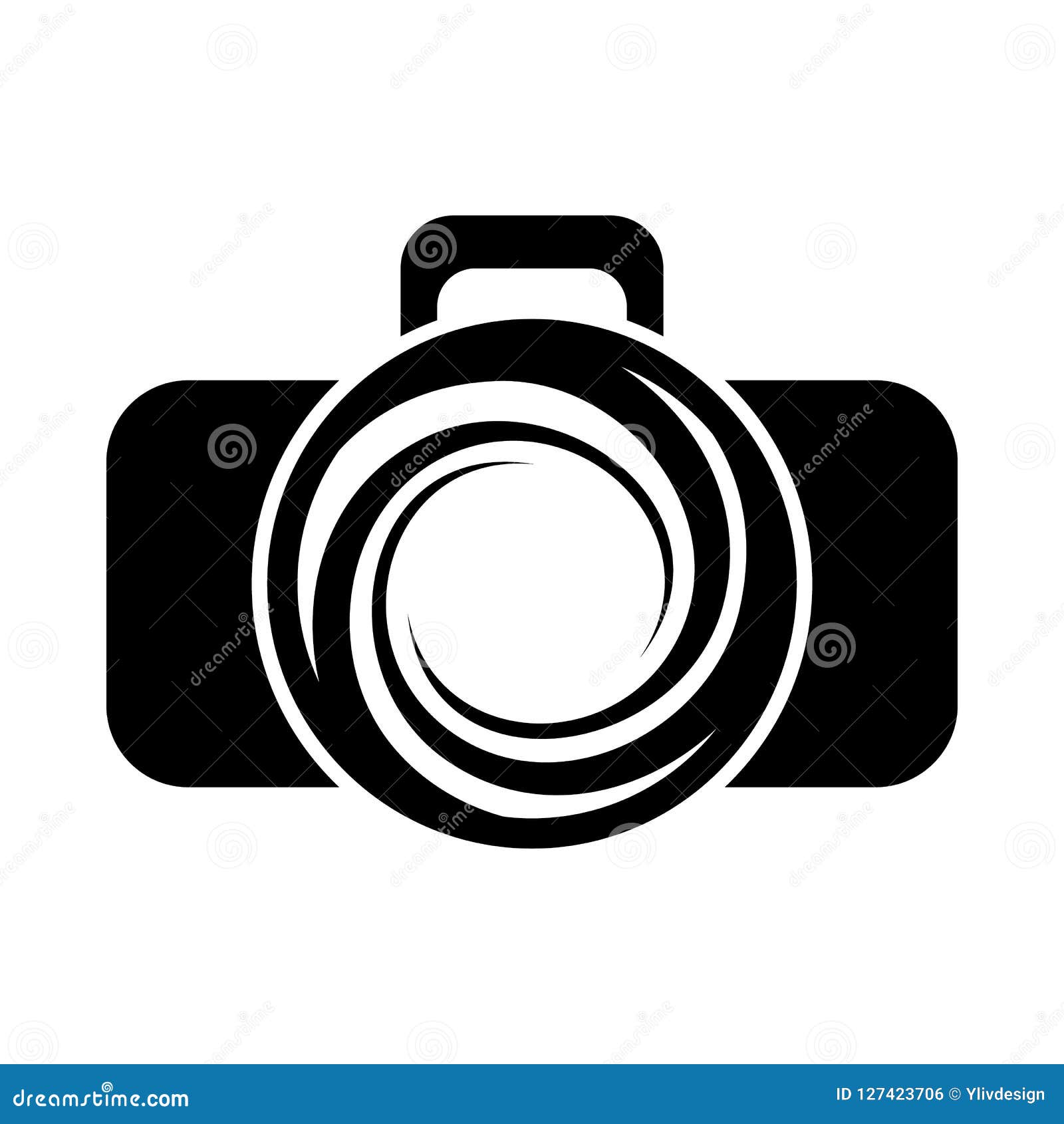 Photo Camera Icon, Simple Style Stock Illustration - Illustration of ...