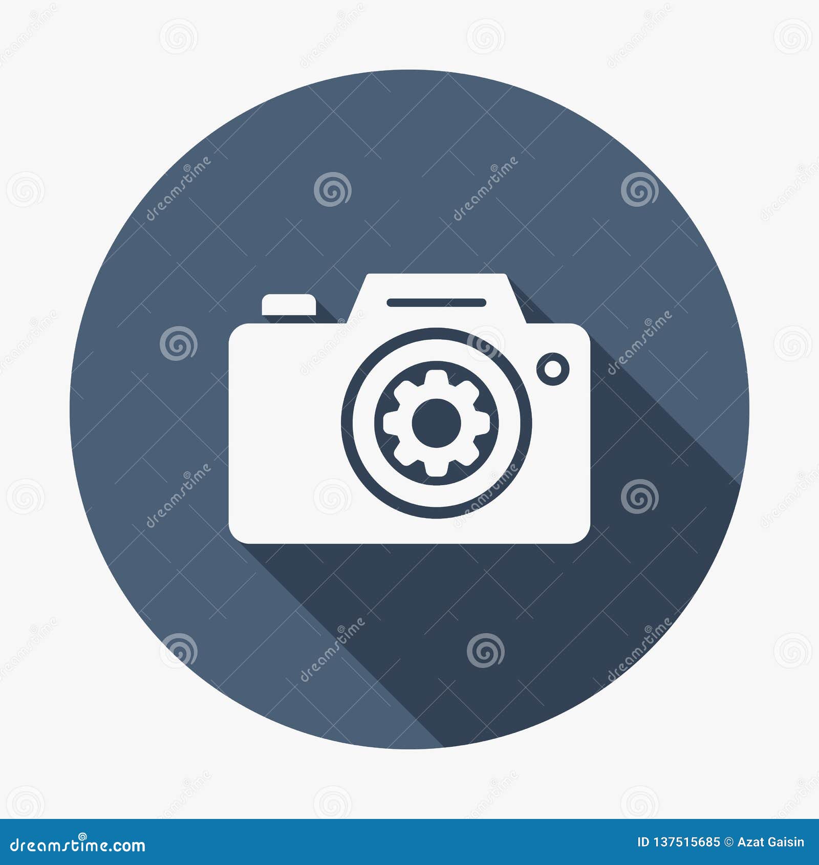Photo Camera Icon, Technology Icon with Settings Sign. Photo Camera ...