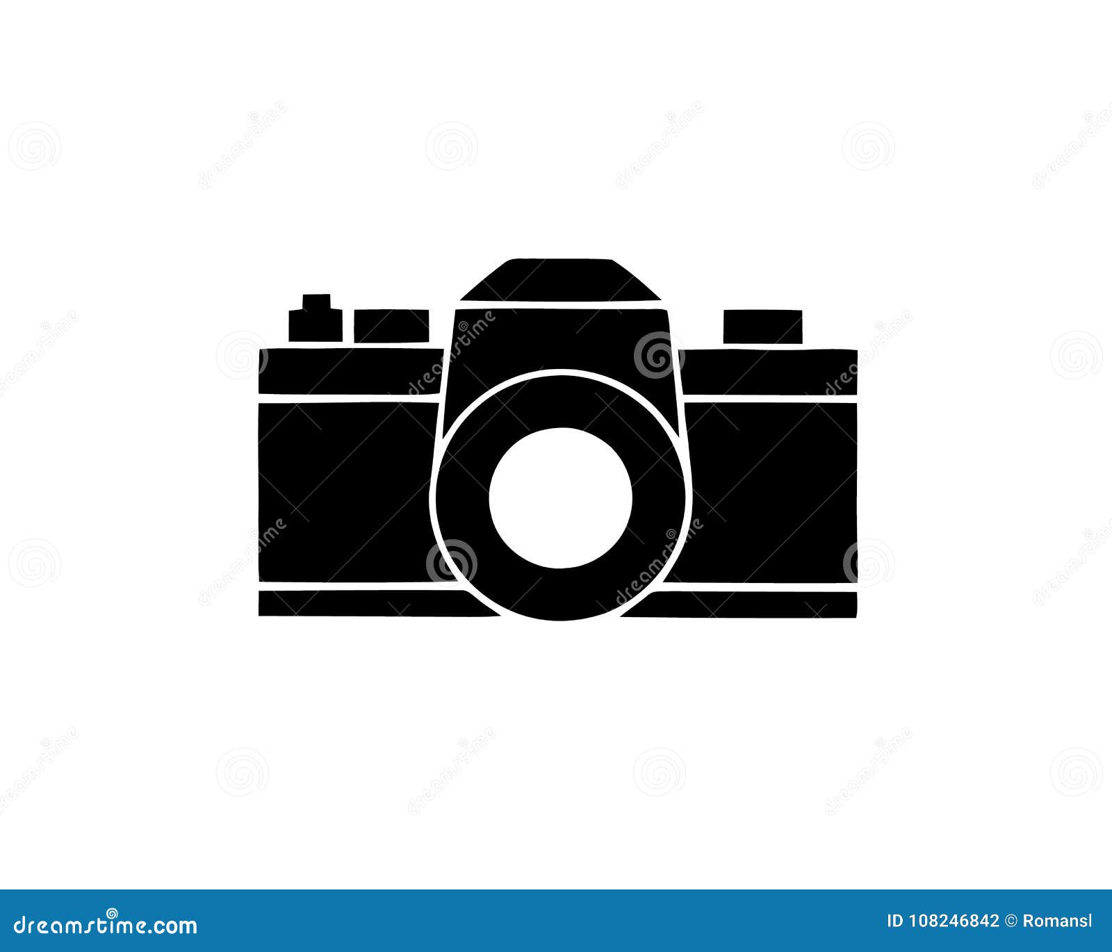 Photo Camera Icon Vector. Silhouette Camera on White Background Stock ...