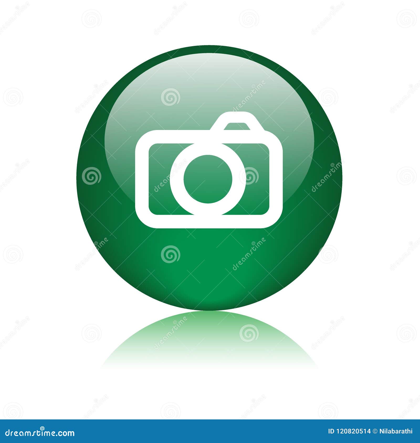 Photo Camera Icon Web Button Stock Illustration - Illustration of ...
