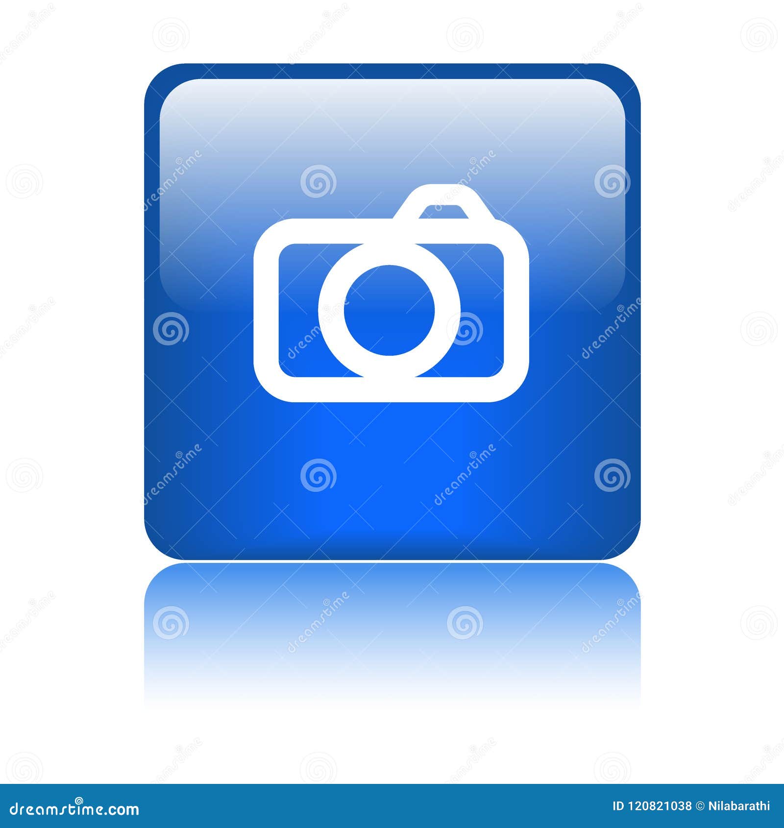 Photo Camera Icon Web Button Stock Illustration - Illustration of ...