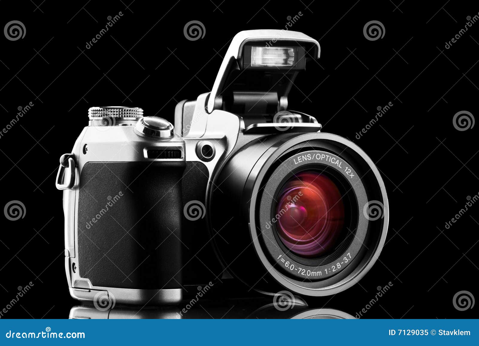 Photo Camera Isolated on Black Stock Image - Image of cmos, hobbies ...