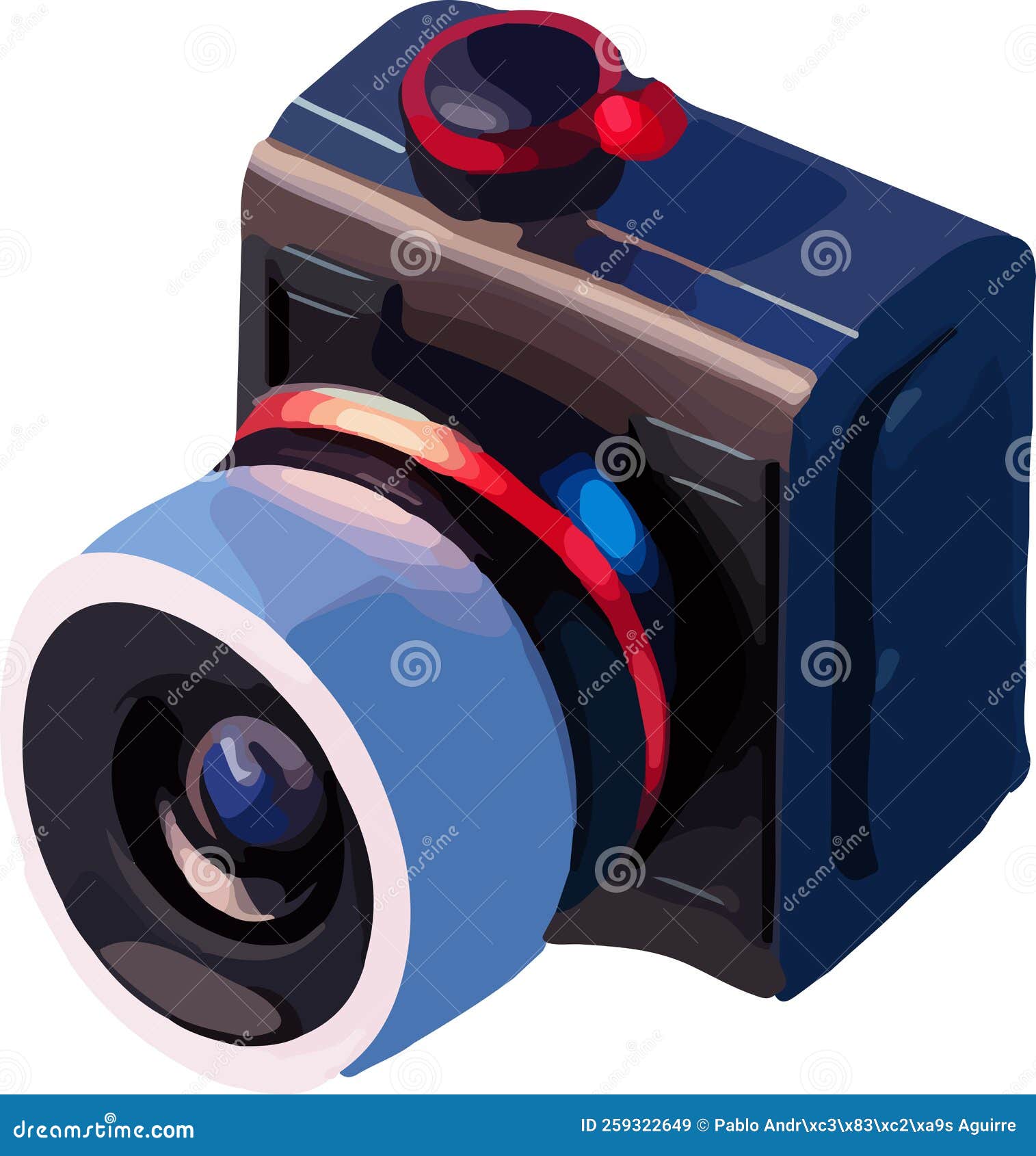 Photo Camera. Isolated Camera. Isometric Camera. Vector Photo Camera ...