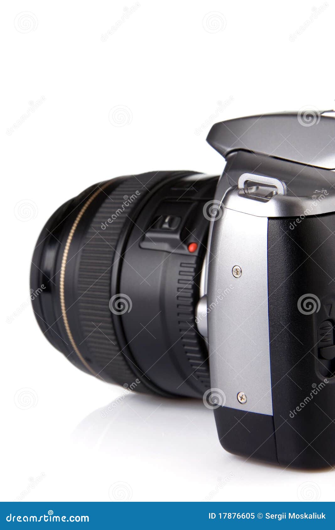Photo Camera Isolated on White Stock Image - Image of lens, silver ...