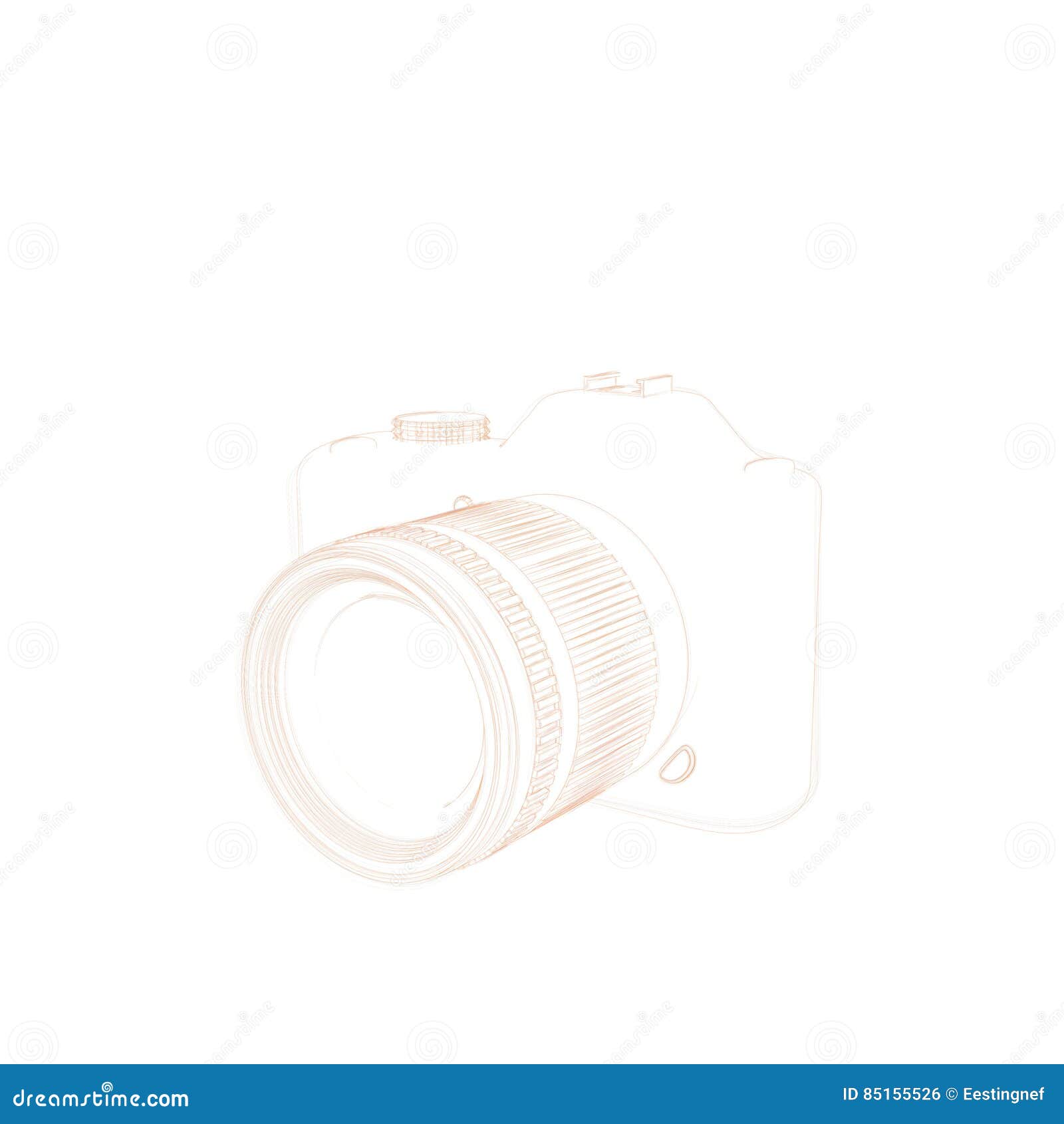 Photo Camera. Isolated on White Background Stock Illustration ...