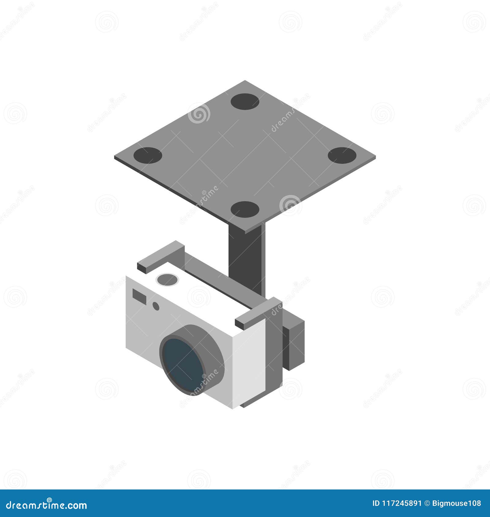 Photo Camera Isometric View. Vector Stock Vector - Illustration of ...