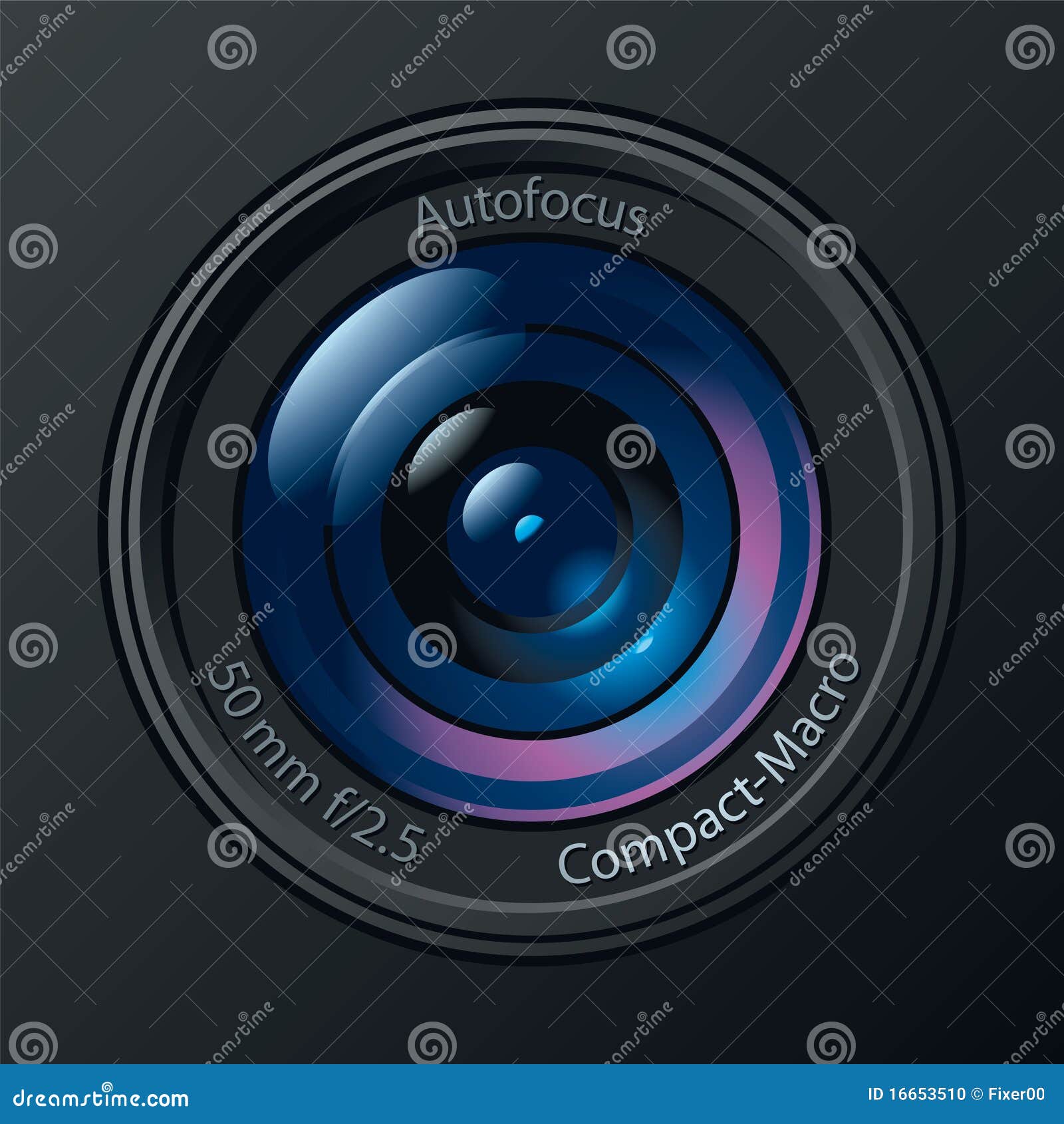 Photo Camera Lens stock vector. Illustration of lens - 16653510