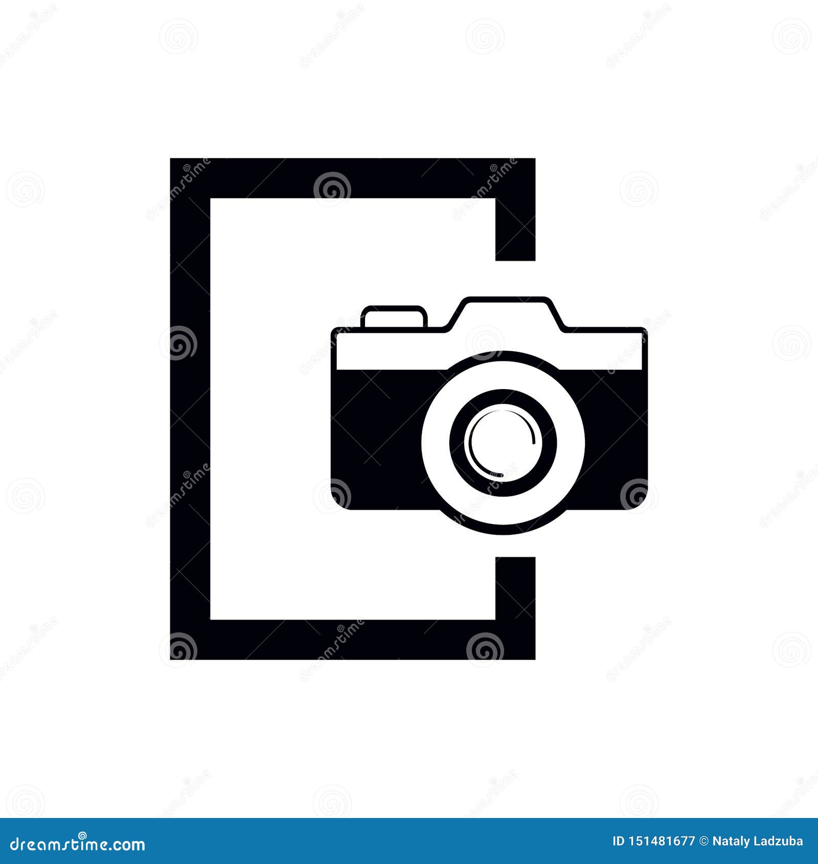 Photo Camera Logo on a White Background Stock Vector - Illustration of ...