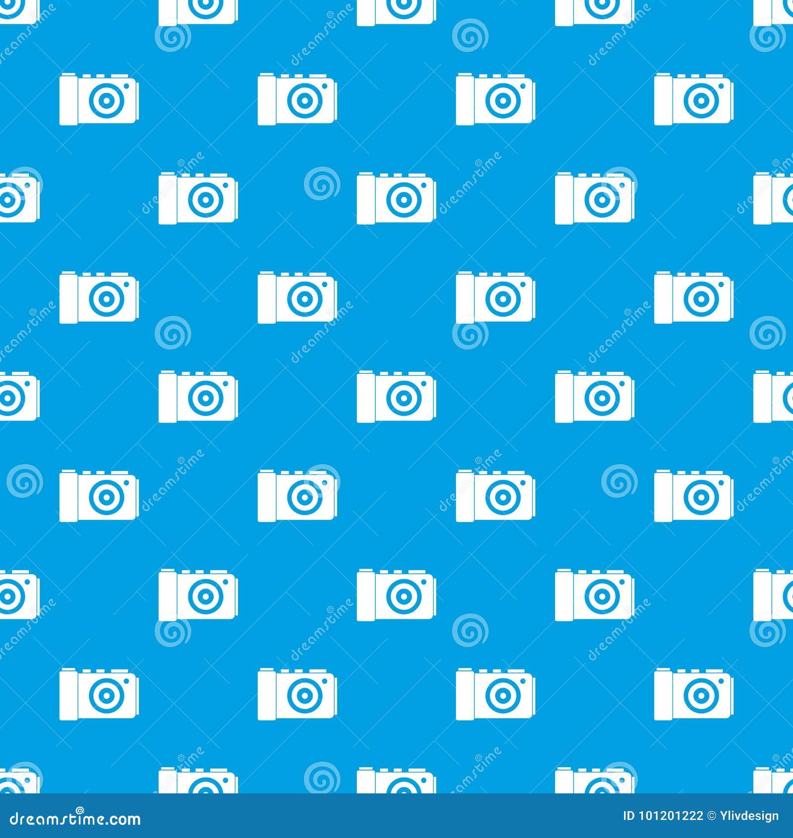Photo Camera Pattern Seamless Blue Stock Vector - Illustration of frame ...