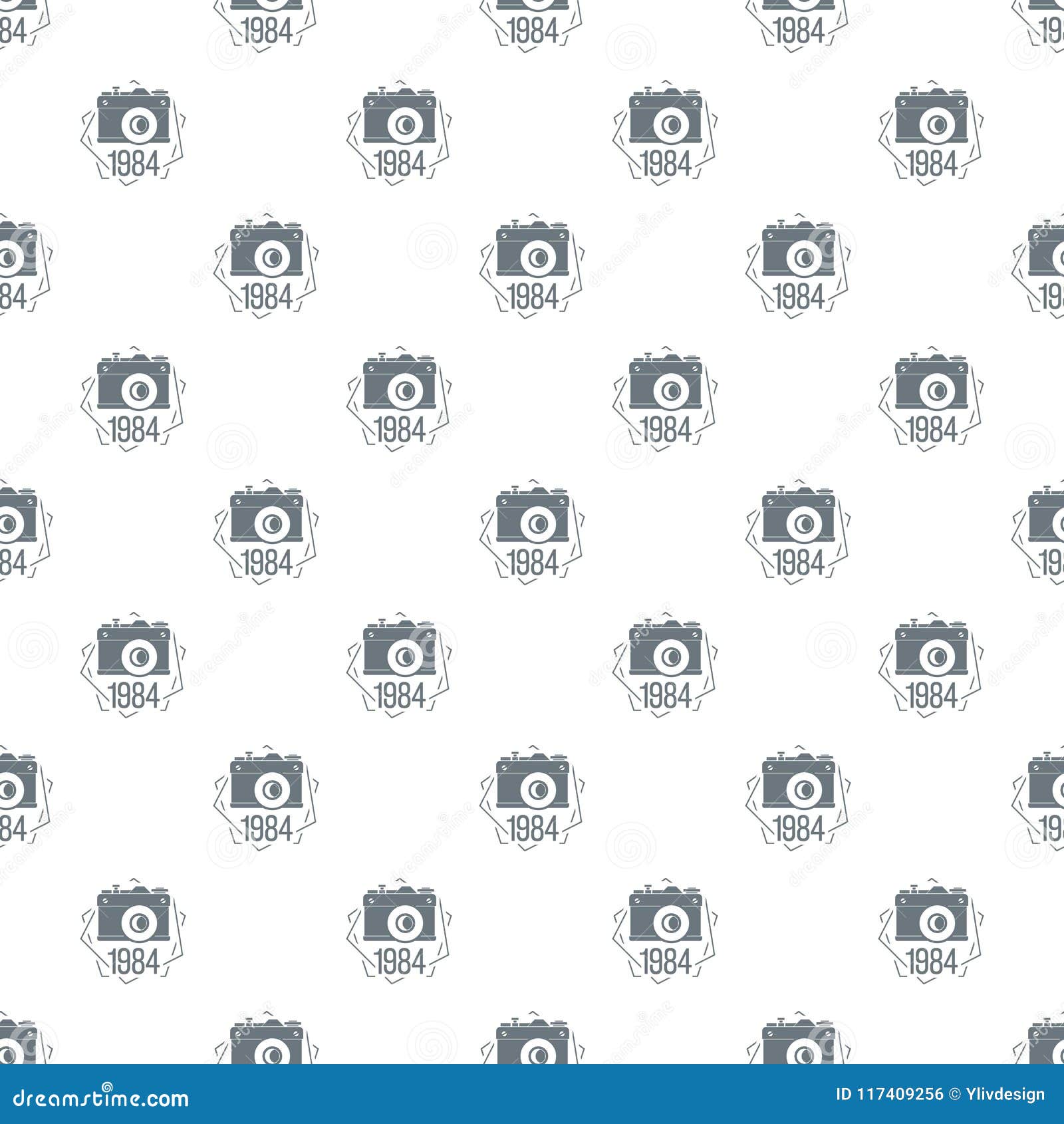 1984 Photo Camera Pattern Vector Seamless Stock Vector - Illustration ...