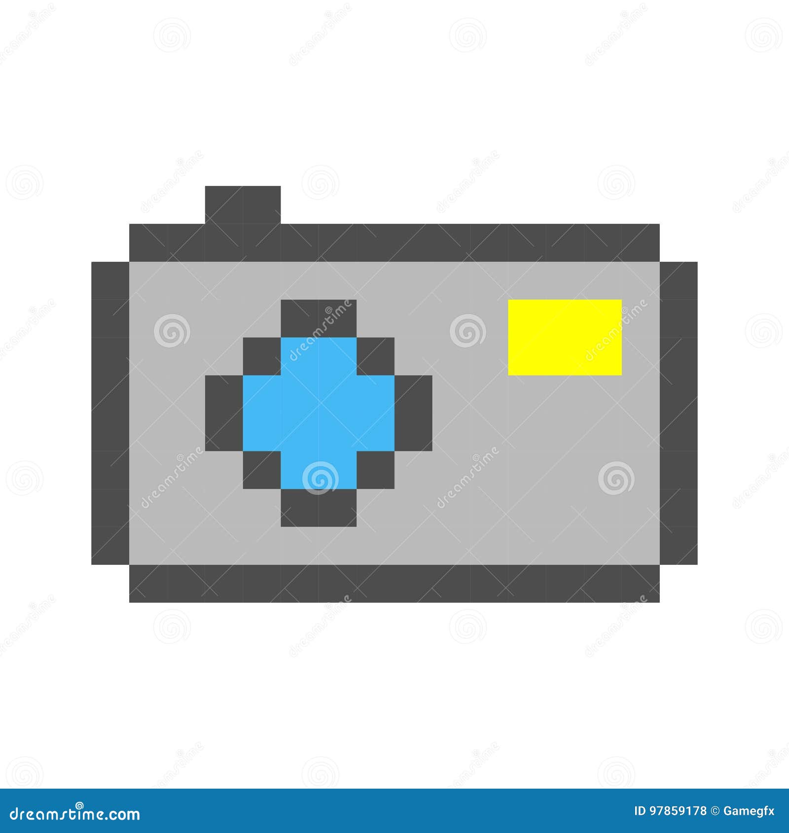 Photo Camera Pixel Art Cartoon Retro Game Style Stock Vector ...