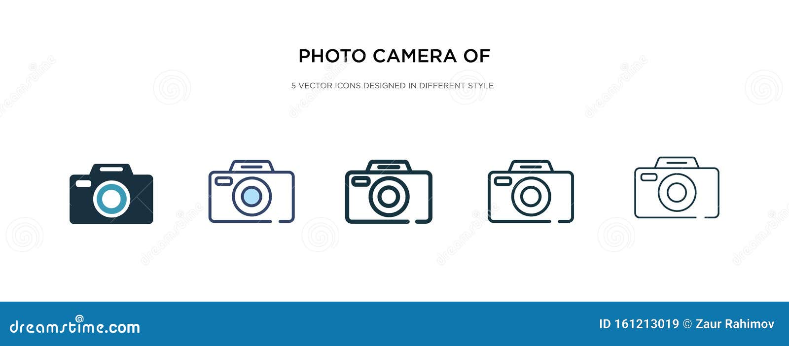 Photo Camera of Rounded Square Shape Icon in Different Style Vector ...