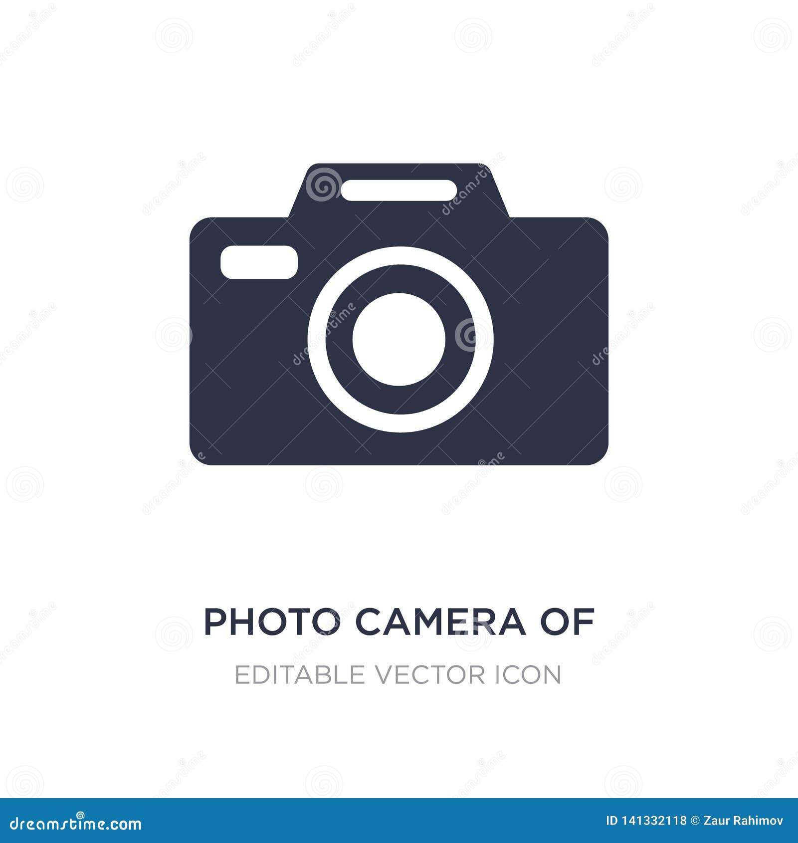 Photo Camera of Rounded Square Shape Icon on White Background. Simple ...