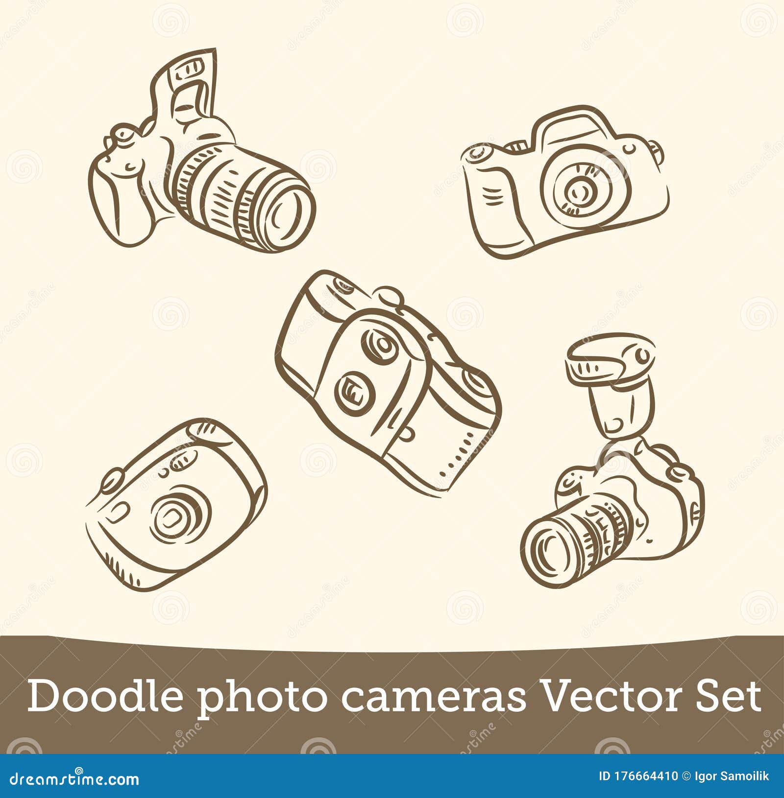 Photo Camera Set Isolated on White Background. Vector Stock Vector ...