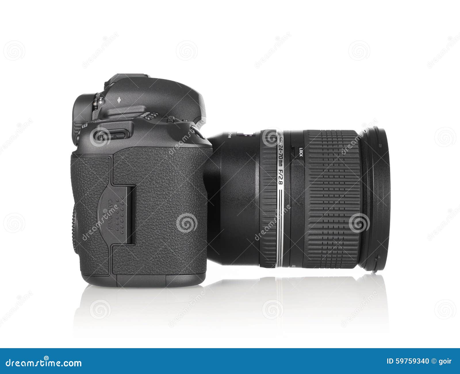Photo camera side view stock photo. Image of modern, professional ...