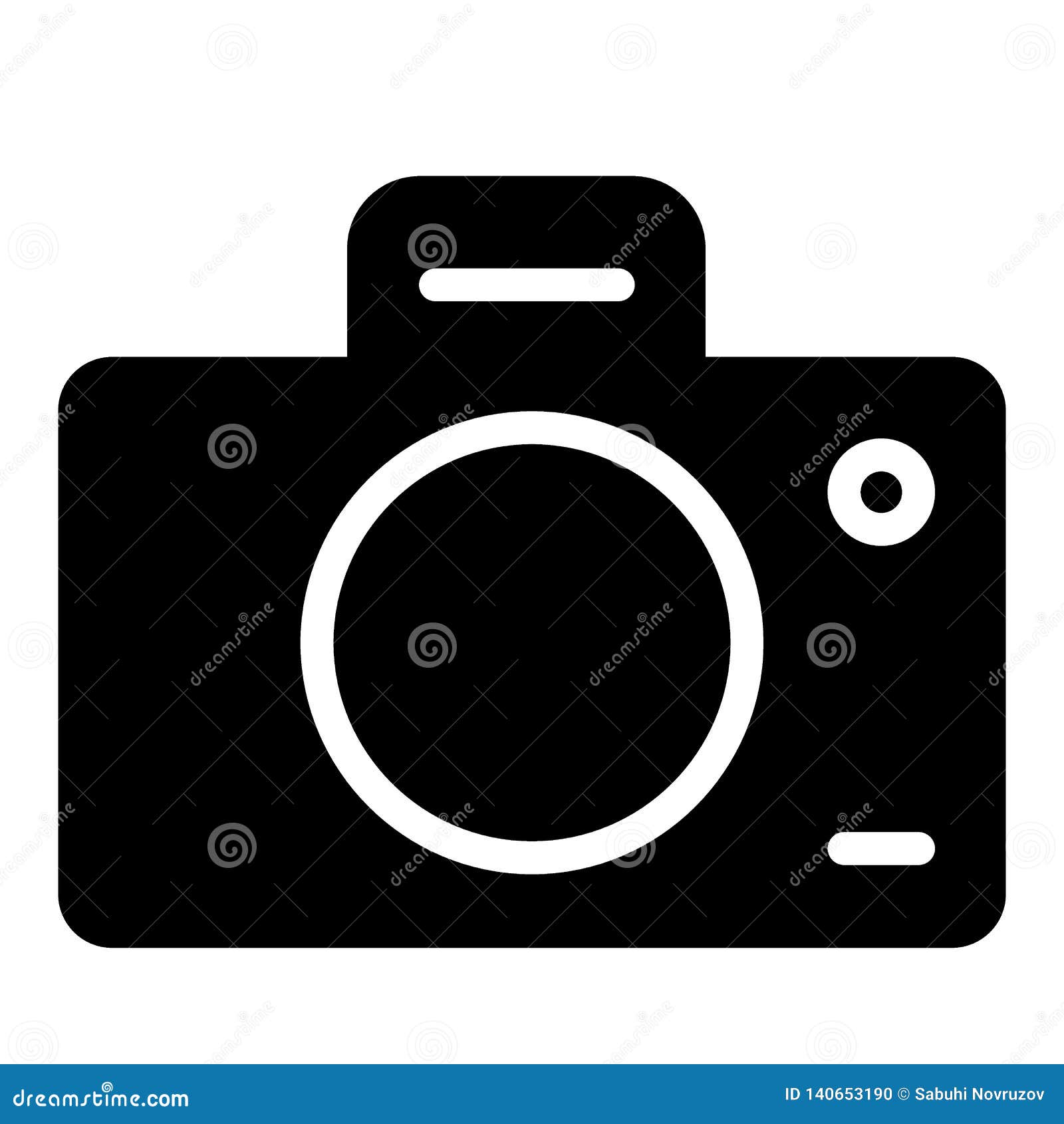 Photo Camera Solid Icon. Photography Vector Illustration Isolated on ...