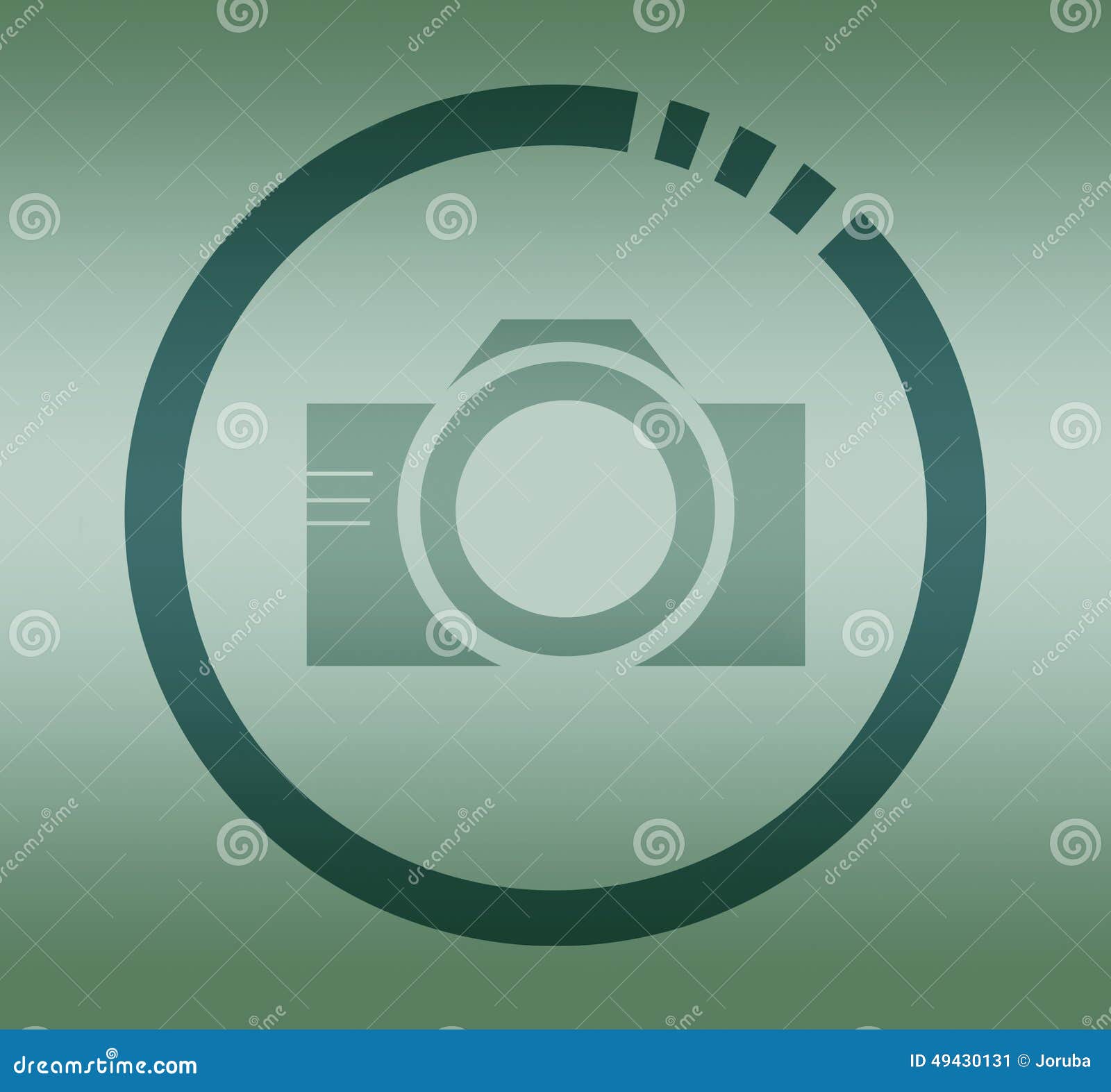 Photo Camera Symbol in Circle Stock Illustration - Illustration of ...