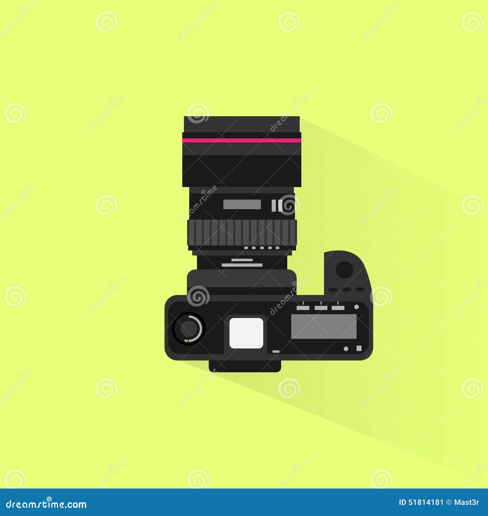 Photo Camera Top View Icon Flat Design Vector Stock Vector ...