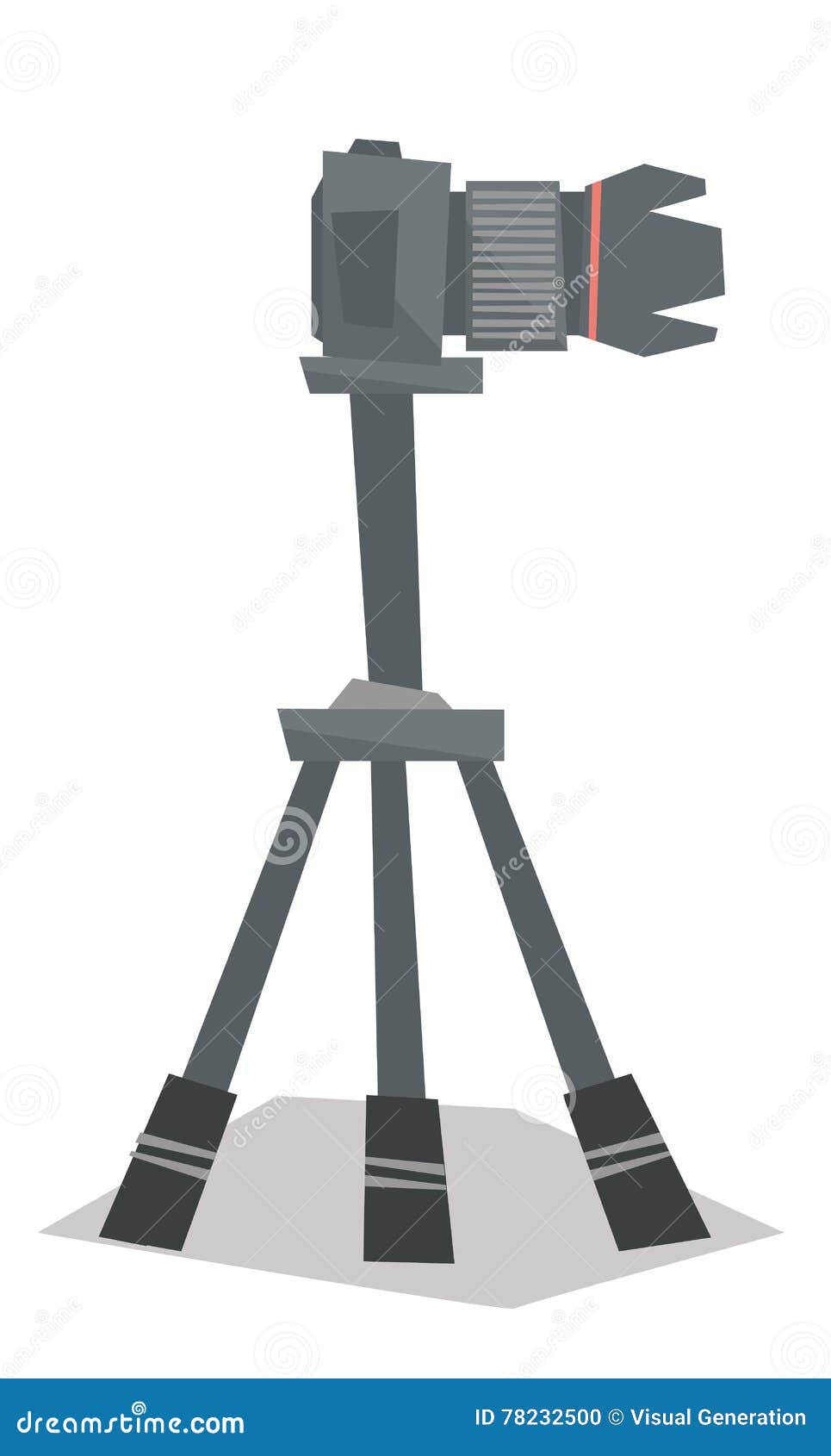 Photo Camera on Tripod Vector Illustration. Stock Vector - Illustration ...
