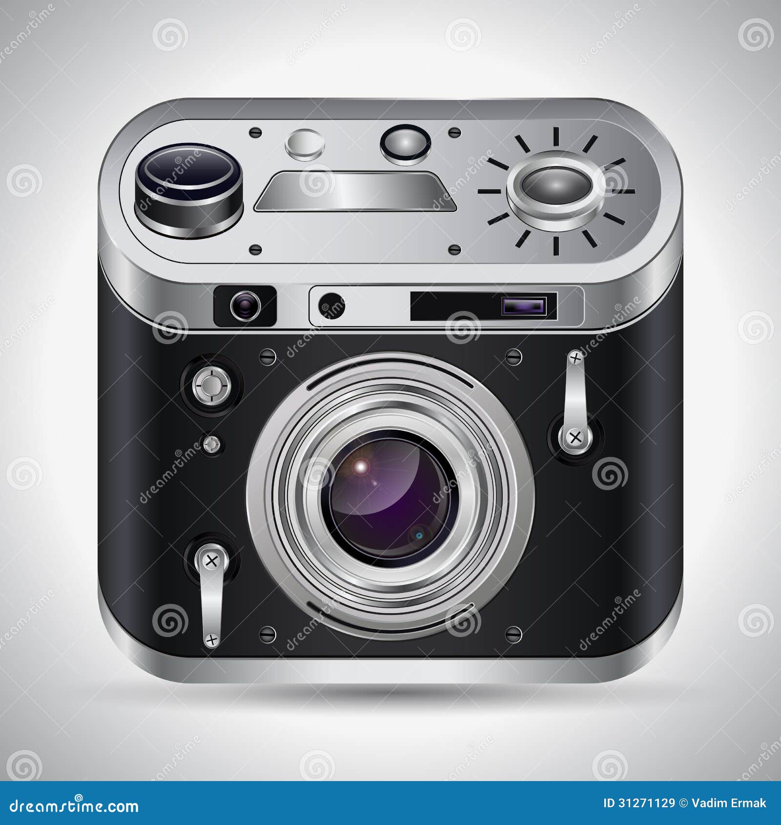 Photo Camera Vector Illustration Stock Vector - Illustration of flare ...