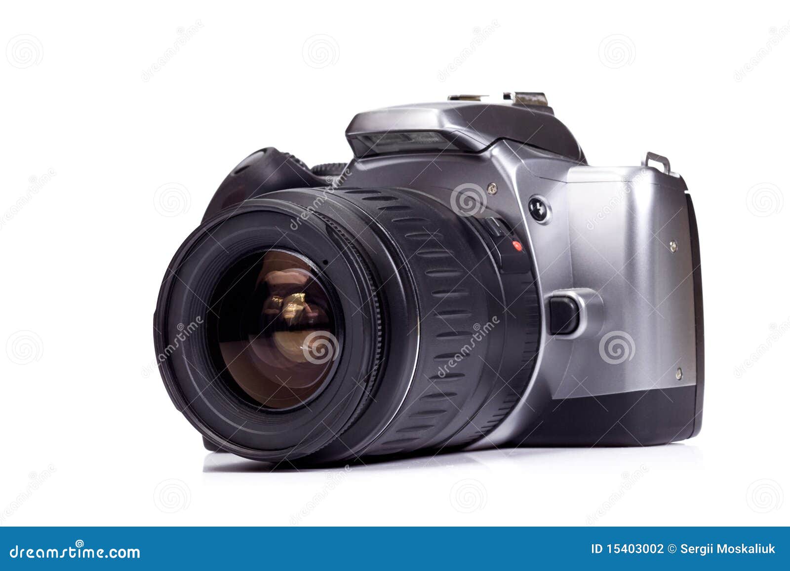 Photo camera on white stock photo. Image of objective - 15403002