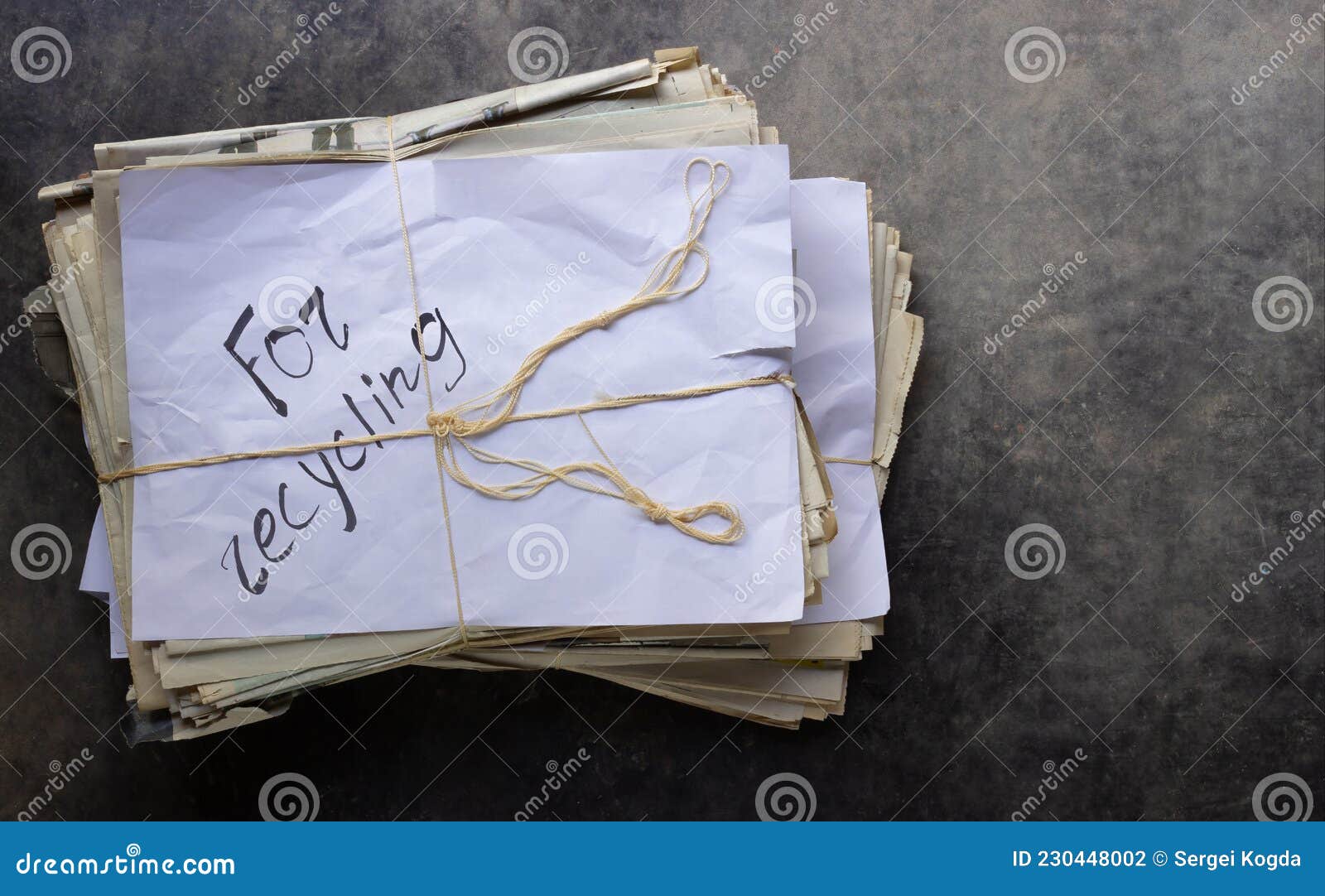 Rubbish Recycling. Separate Garbage Disposal. Waste Paper. Stock Photo ...