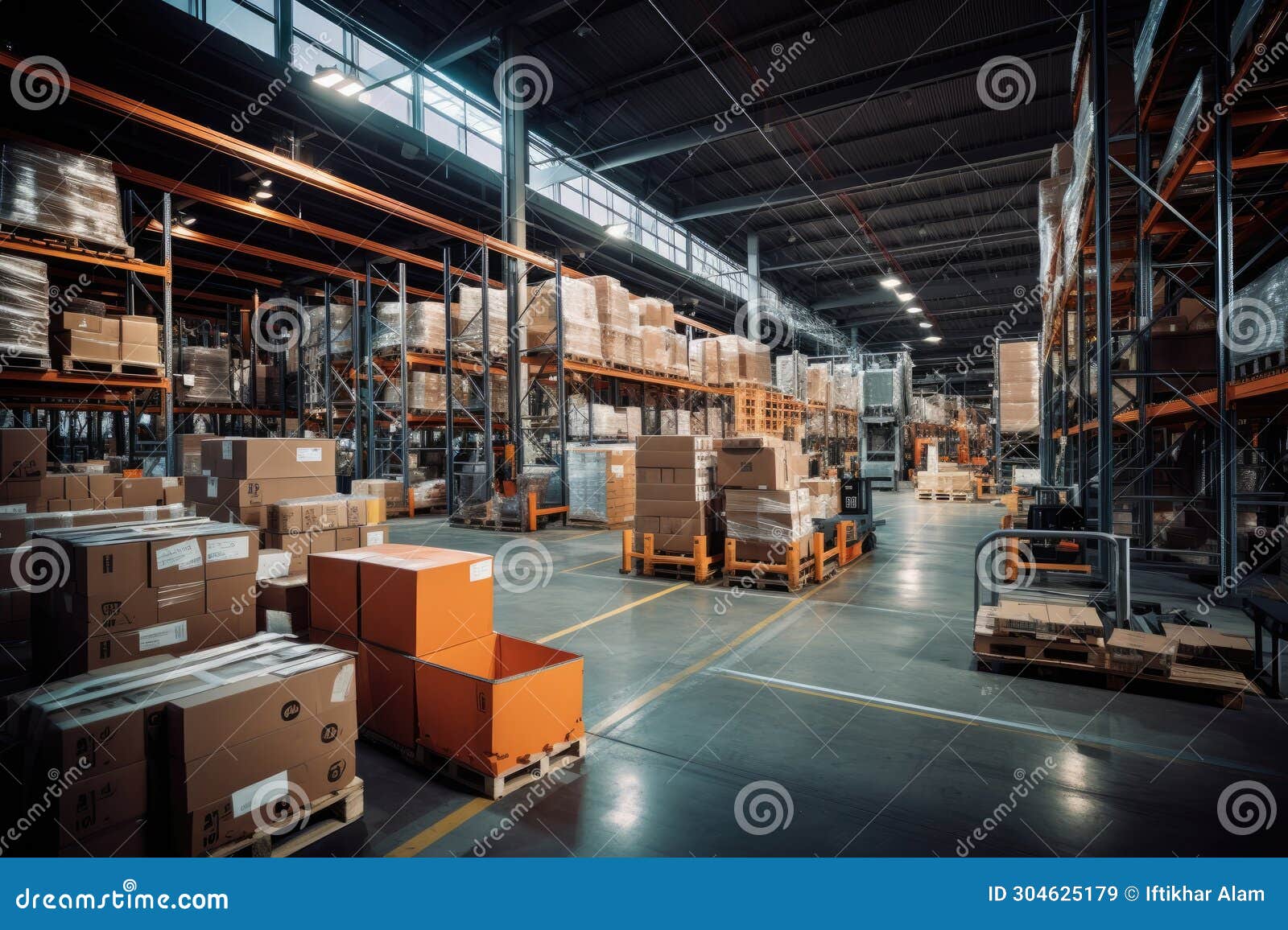 This Photo Captures a Bustling Warehouse, Packed with Numerous Boxes ...