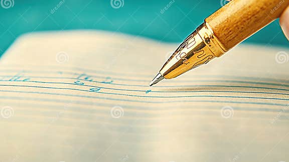 Notebook Scribbles: Handwriting on Lined Paper Stock Illustration ...
