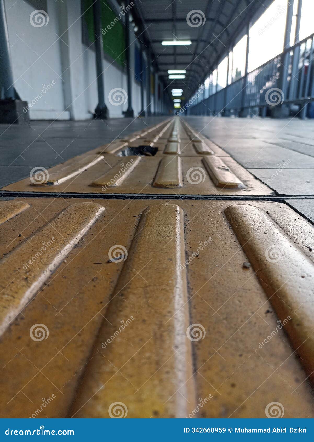 Guiding Path in a Quiet Corridor Stock Image - Image of floor, captures ...