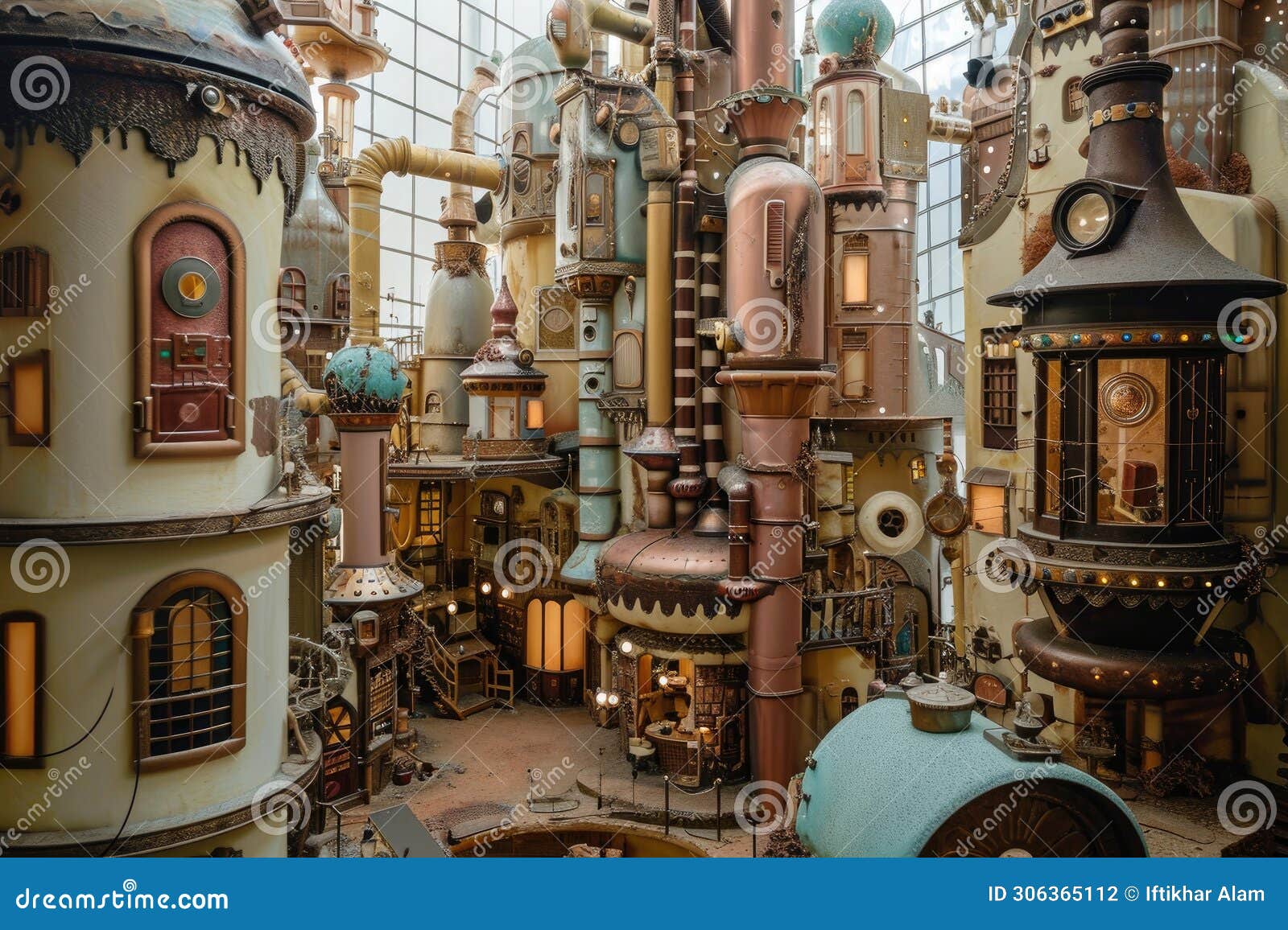 The Photo Captures a Room Filled with a Diverse Array of Buildings ...