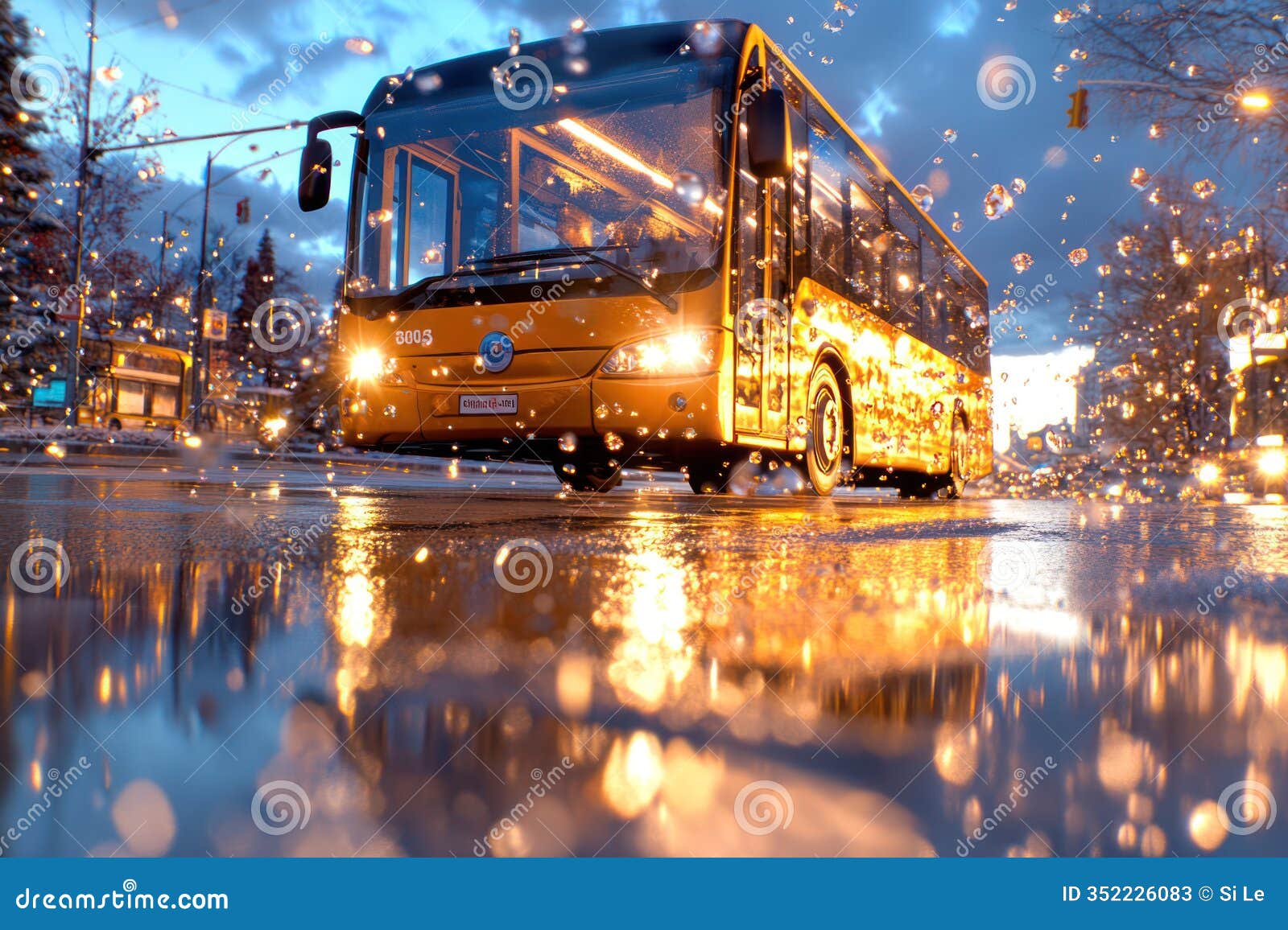 Urban Transit: a Modern Bus System in Metropolitan Architecture Stock ...