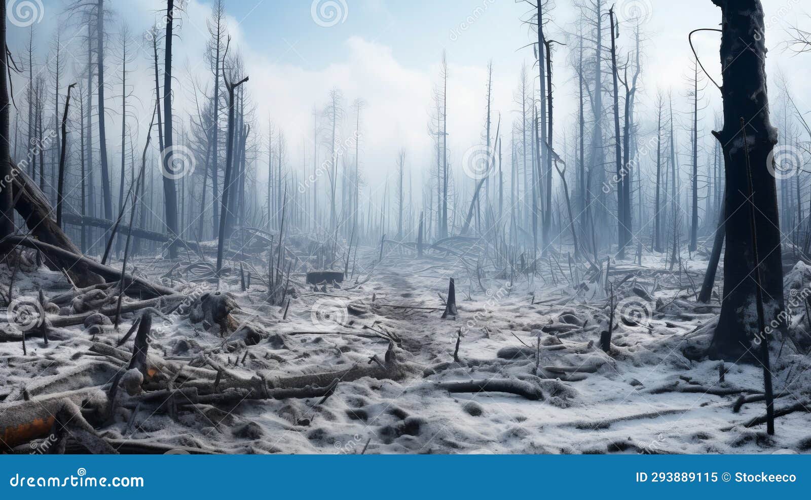 Snow-covered Forest: a Captivating Transformation of Nature Stock ...