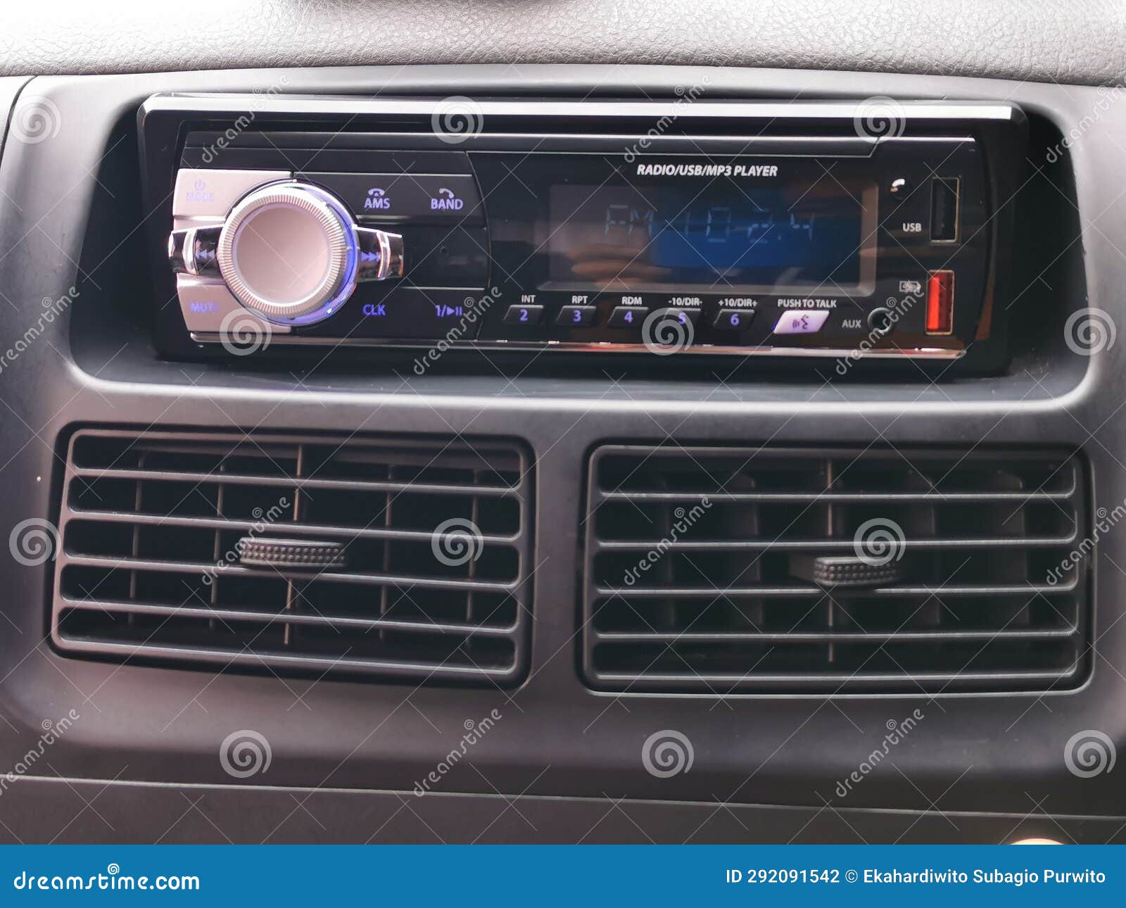 Photo of Car Dashboard with Audio Unit. Stock Photo - Image of console ...