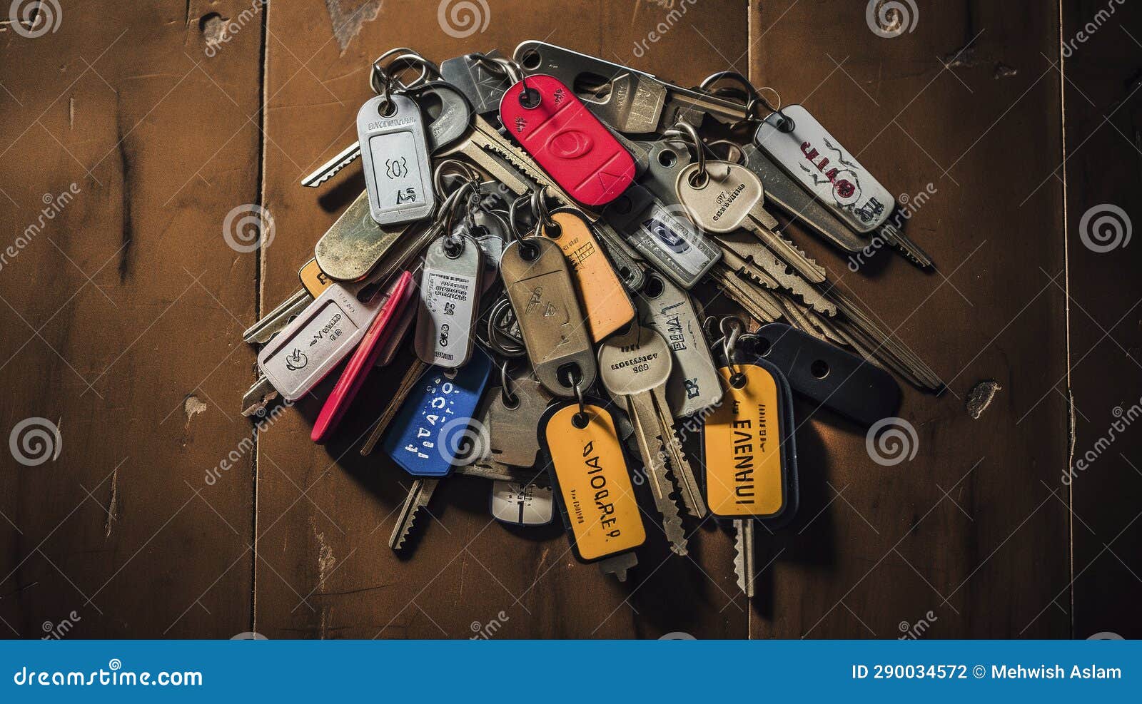 A Photo of Car Keys with Rental Tags Stock Illustration - Illustration ...